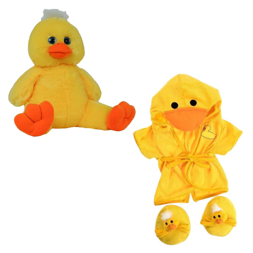 16 Inch Puddles the Duck Plush with Duck Robe & Slippers - Soft Stuffed ...