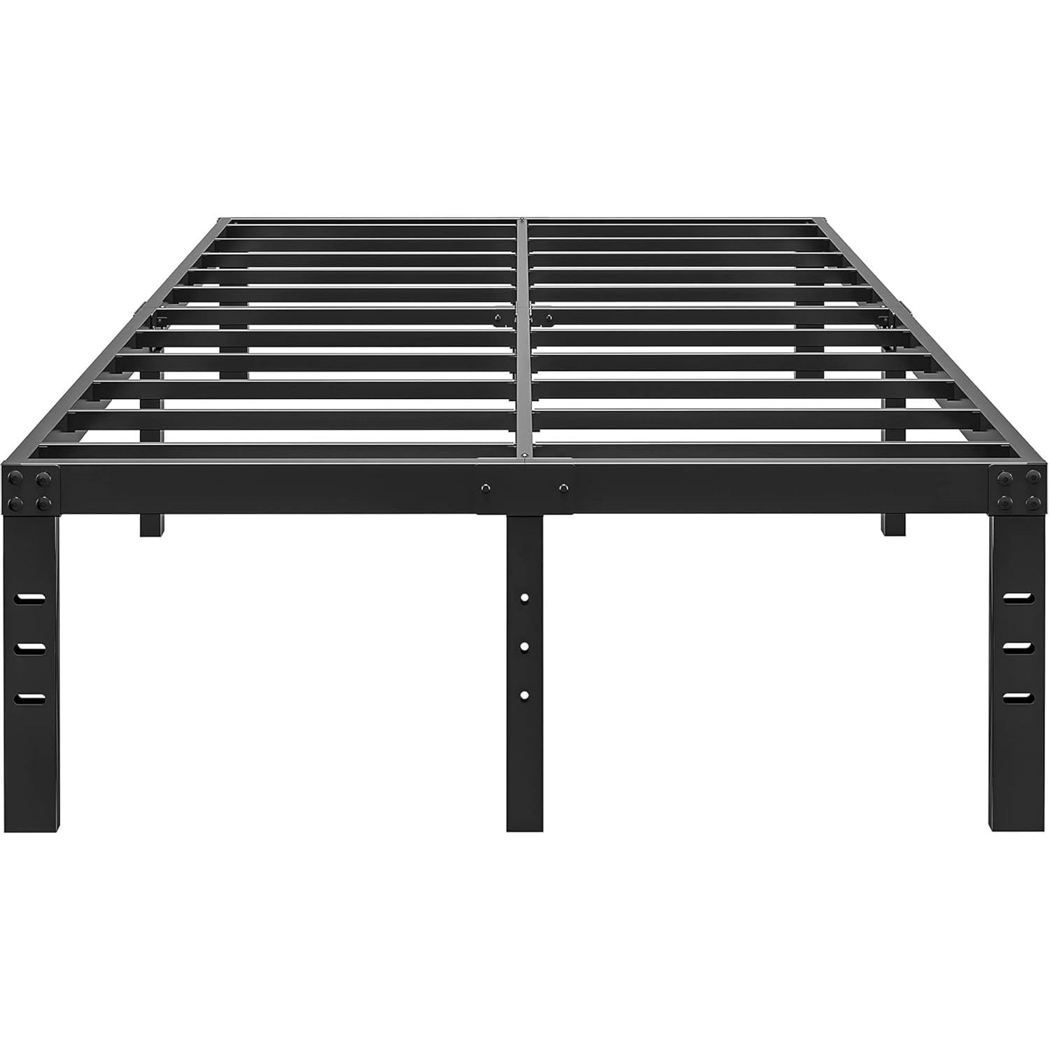 16 Inch Queen Size Bed Frame - No Box Spring Needed Heavy Duty Black ...