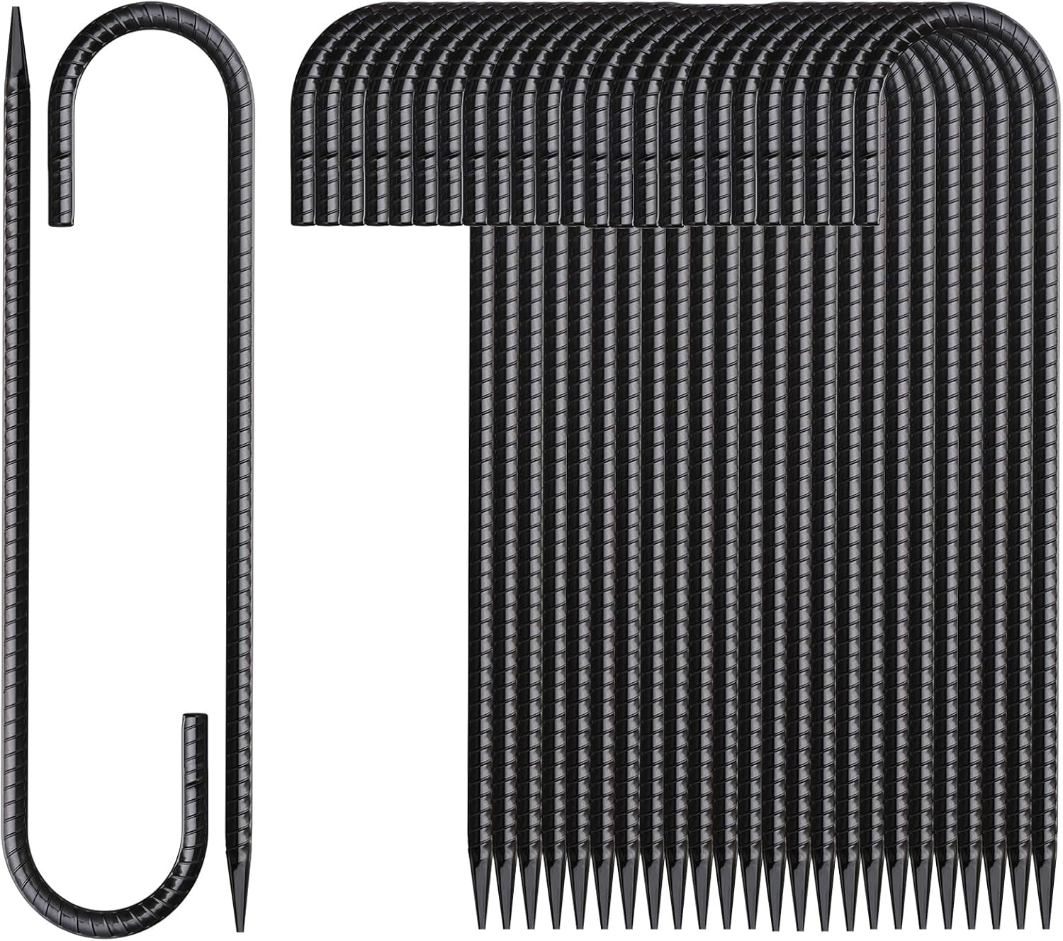 16 Inch Rebar Stakes J Hook 26 Pack Ground Stakes Heavy Duty Tent ...