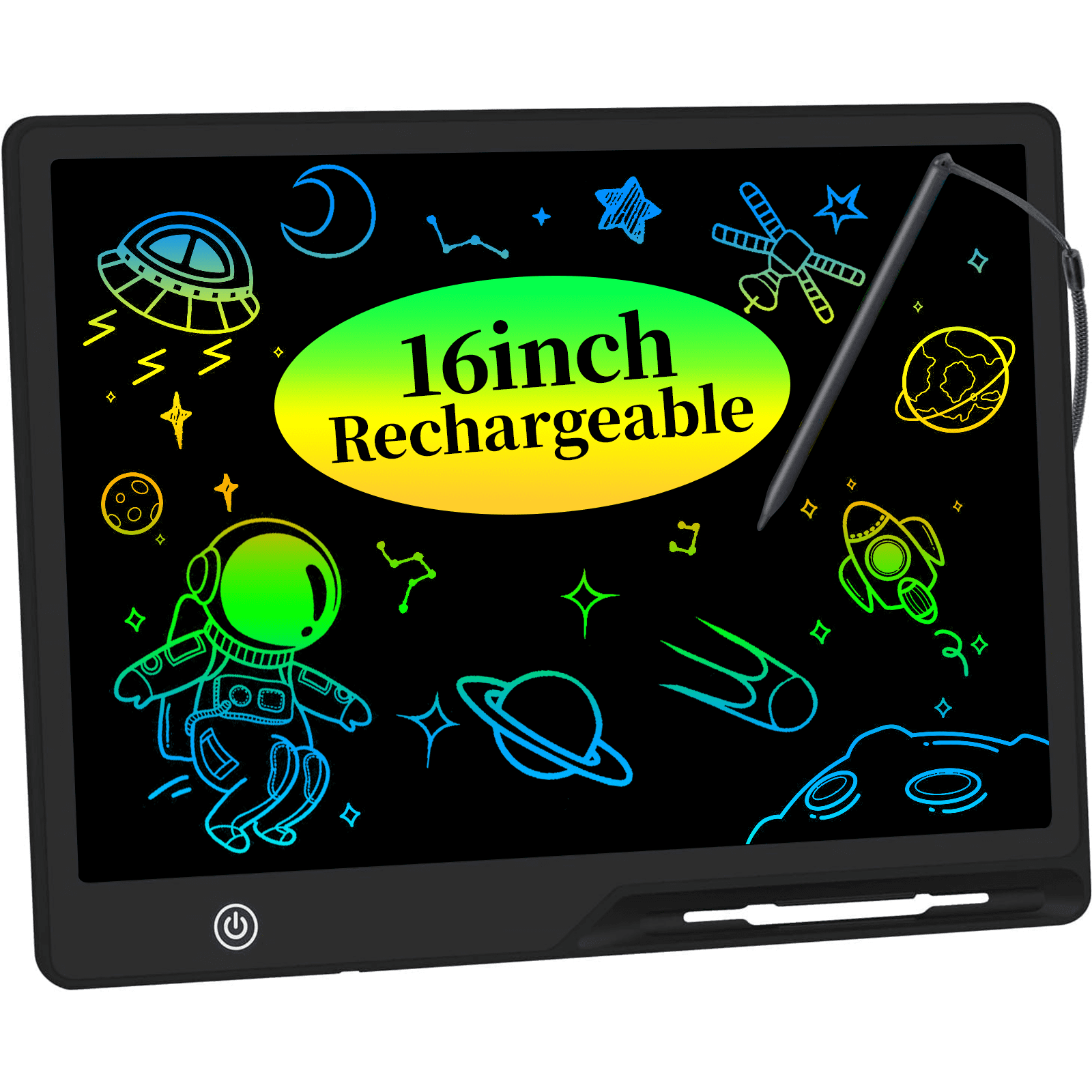 FVEREY 16 inch LCD Writing Tablet for kid, Rechargeable Graffiti Board ...