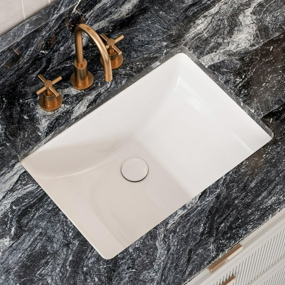 16 Inch Rectangle Undermount Bathroom Sink, Los Flexi 16" x 14″ Small ...