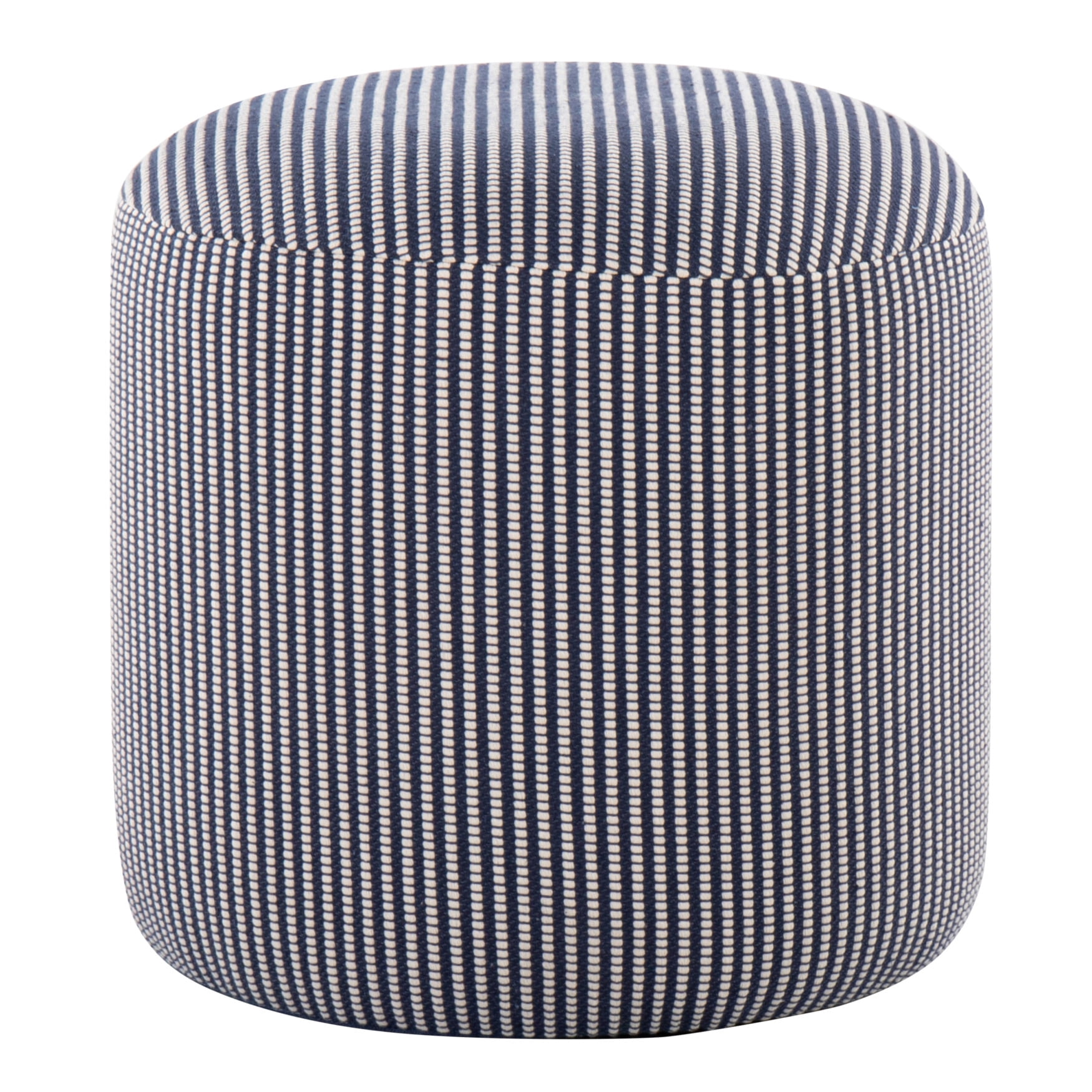 16 Inch Round Pouf Accent Ottoman, Contemporary Home Knitted ...