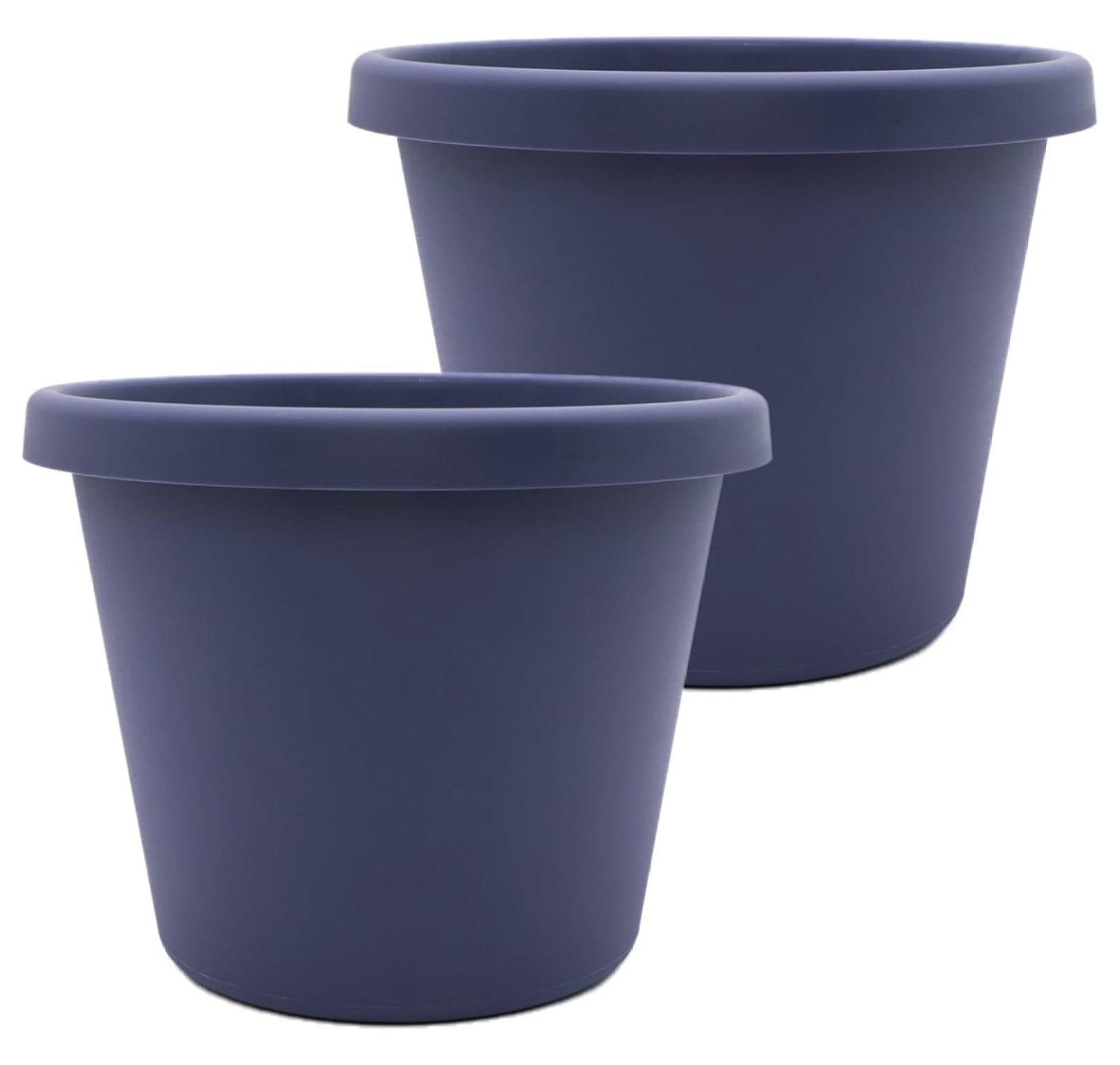 16 Inch Round Prima Planter - Large Plastic Plant Pot with Rolled Rim ...