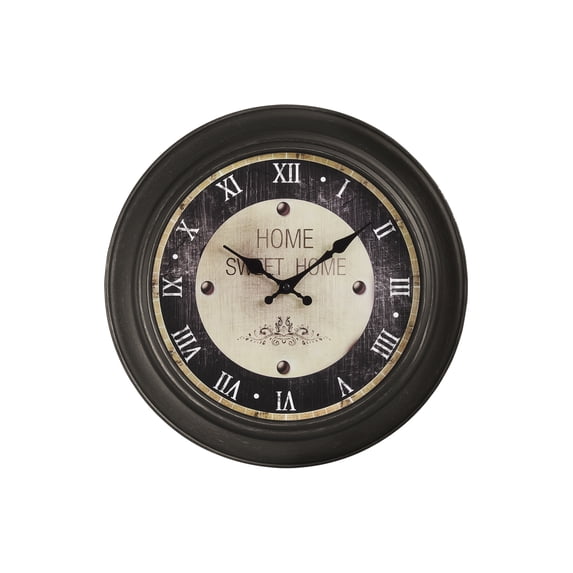 16 Inch Round Vintage Wall Clock, Silent Non-Ticking Quartz Battery ...