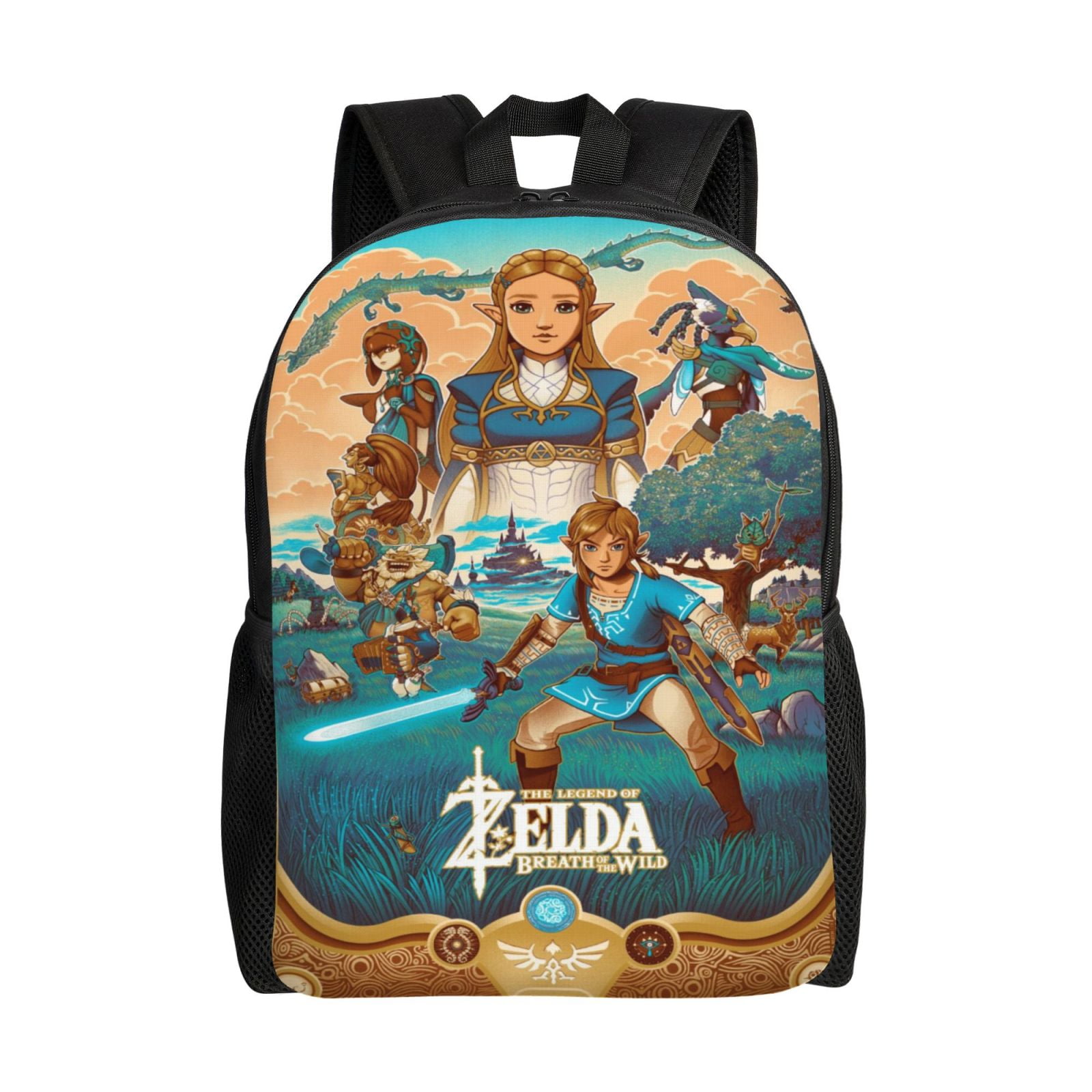 16 Inch Bag Legend Zelda Backpac Bookbag Large Capacity Shoulder Bags ...