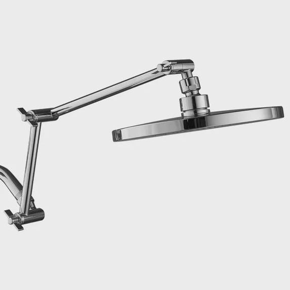 16 Inch Shower Head Extension Arm – Brass Extender with Flexible ...