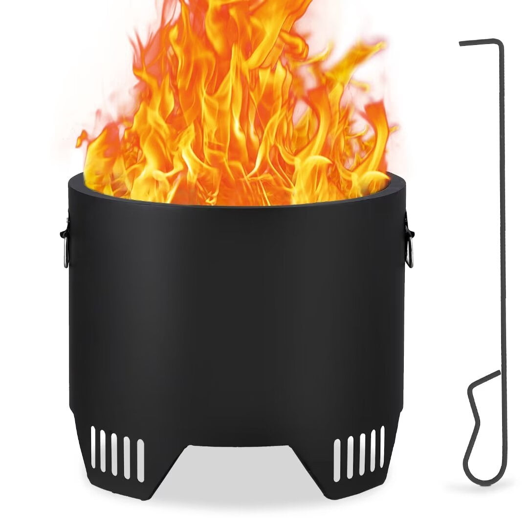 16 Inch Smokeless Fire Pit for Outdoor, Portable Firepits Outdoor Wood ...