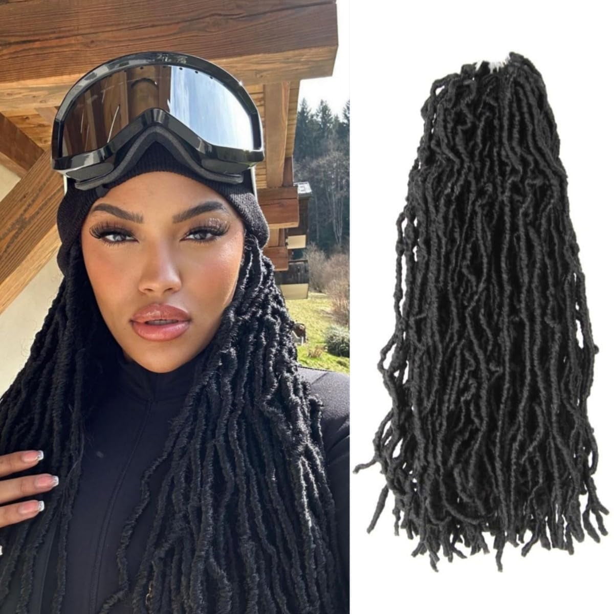 16 Inch Soft Locs Crochet Hair 6 Packs Short Straight Pre-looped New ...