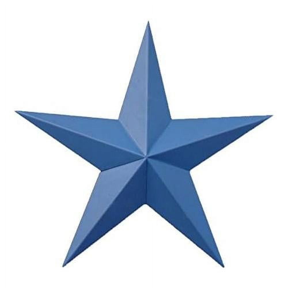 16 Inch Solid Blue Barn Star Galvanized Metal Tin Painted Barn Star ...