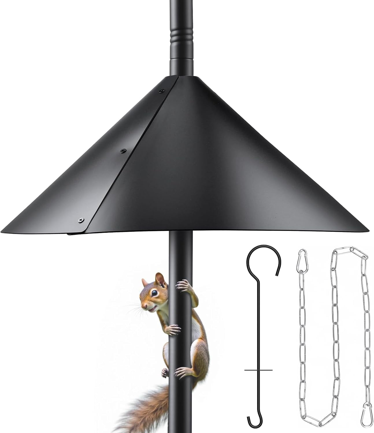 16 Inch Squirrel Baffle for Bird Feeder Pole Hang & Pole Mounted, Bird ...