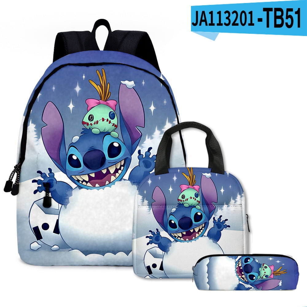 16 Inch Sti_tch Backpack Set, 3-Piece Bundle with Cute Backpack ...