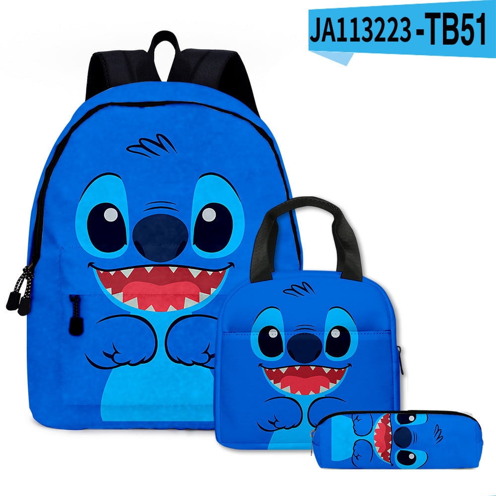 16 Inch Sti_tch Backpack Set, 3-Piece Bundle with Cute Backpack ...