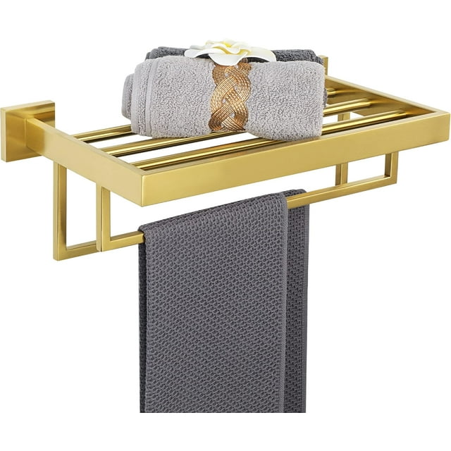 16 Inch Towel Racks for Bathroom, Towel Rack Wall Mounted with Double ...