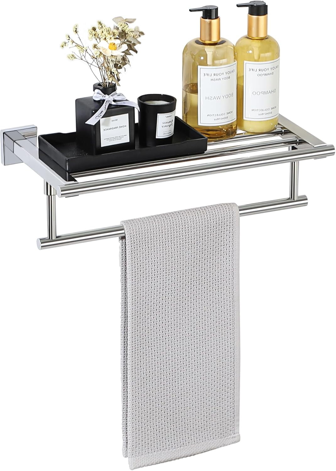 16 Inch Towel Racks for Bathroom, Wall Mounted Towel Rack with Tower ...