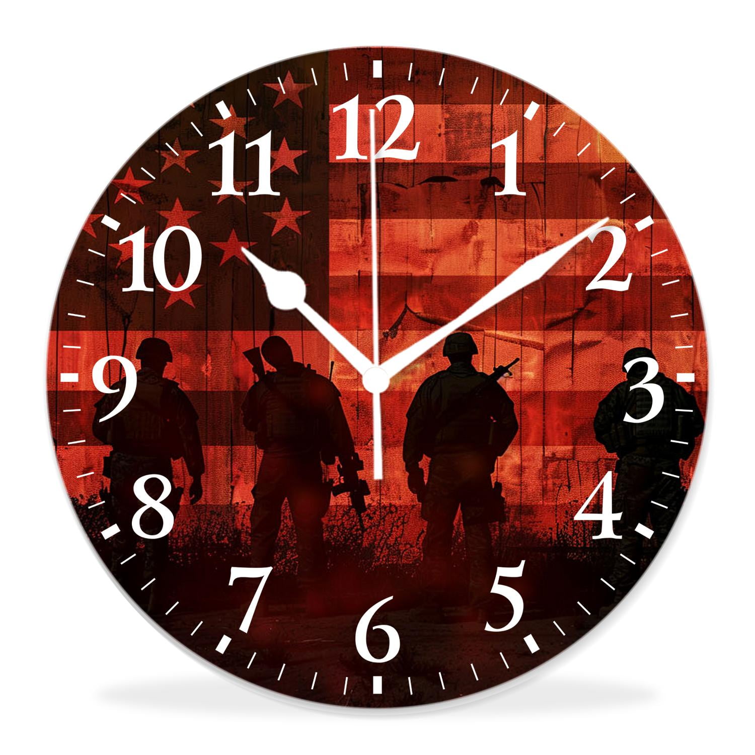 16 Inch Wall Clock Battery Operated Silent Clock Decorative for Office ...
