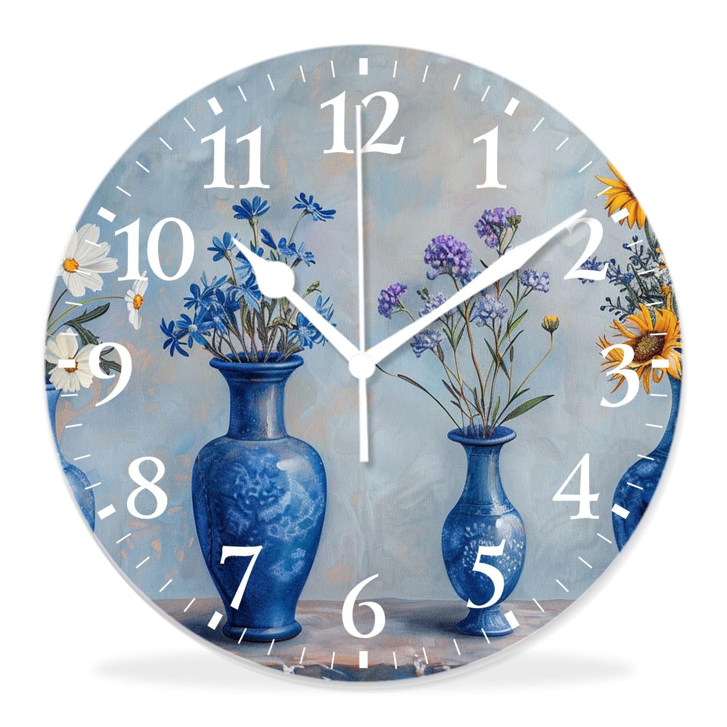 16 Inch Wall Clock Battery Operated Silent Clock Decorative for Office ...