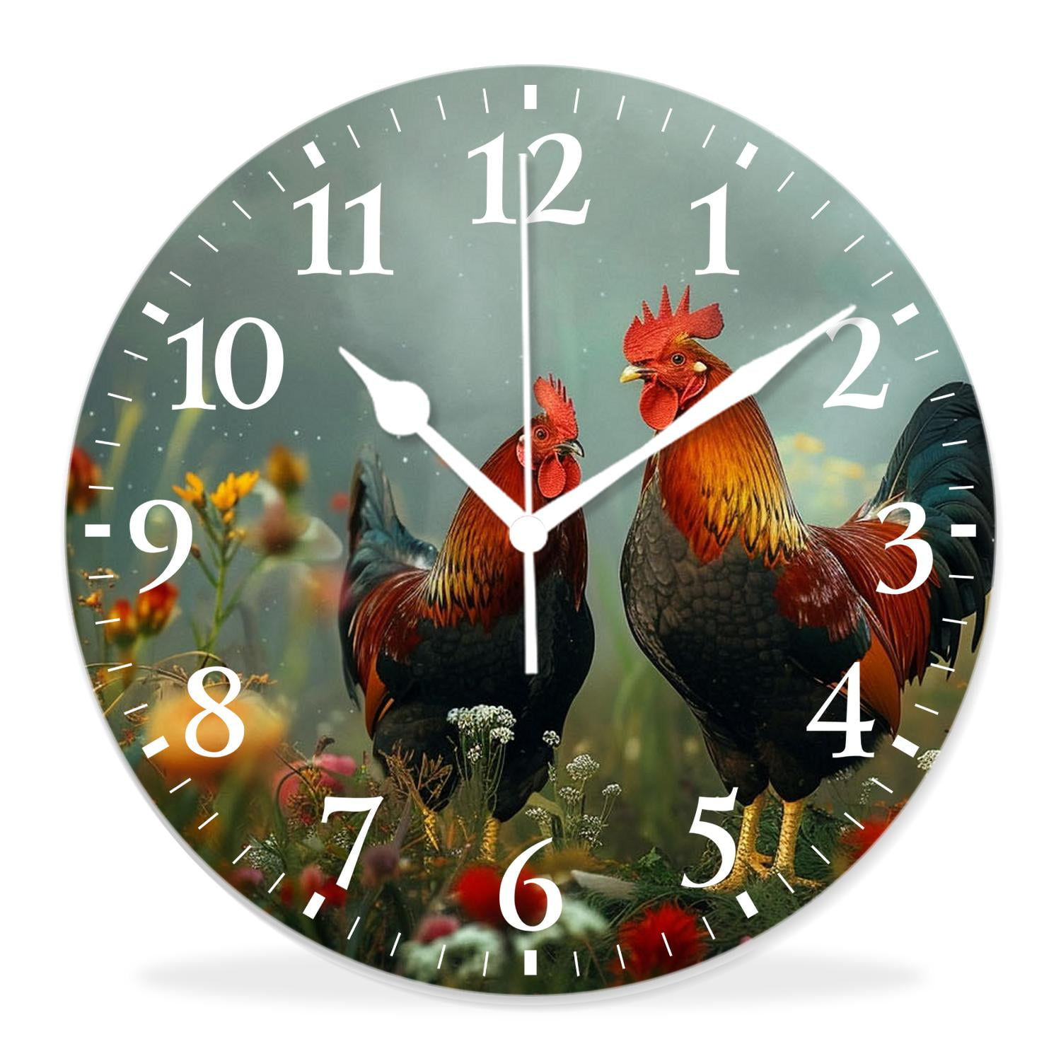 16 Inch Wall Clock Battery Operated Silent Clock Decorative for Office ...