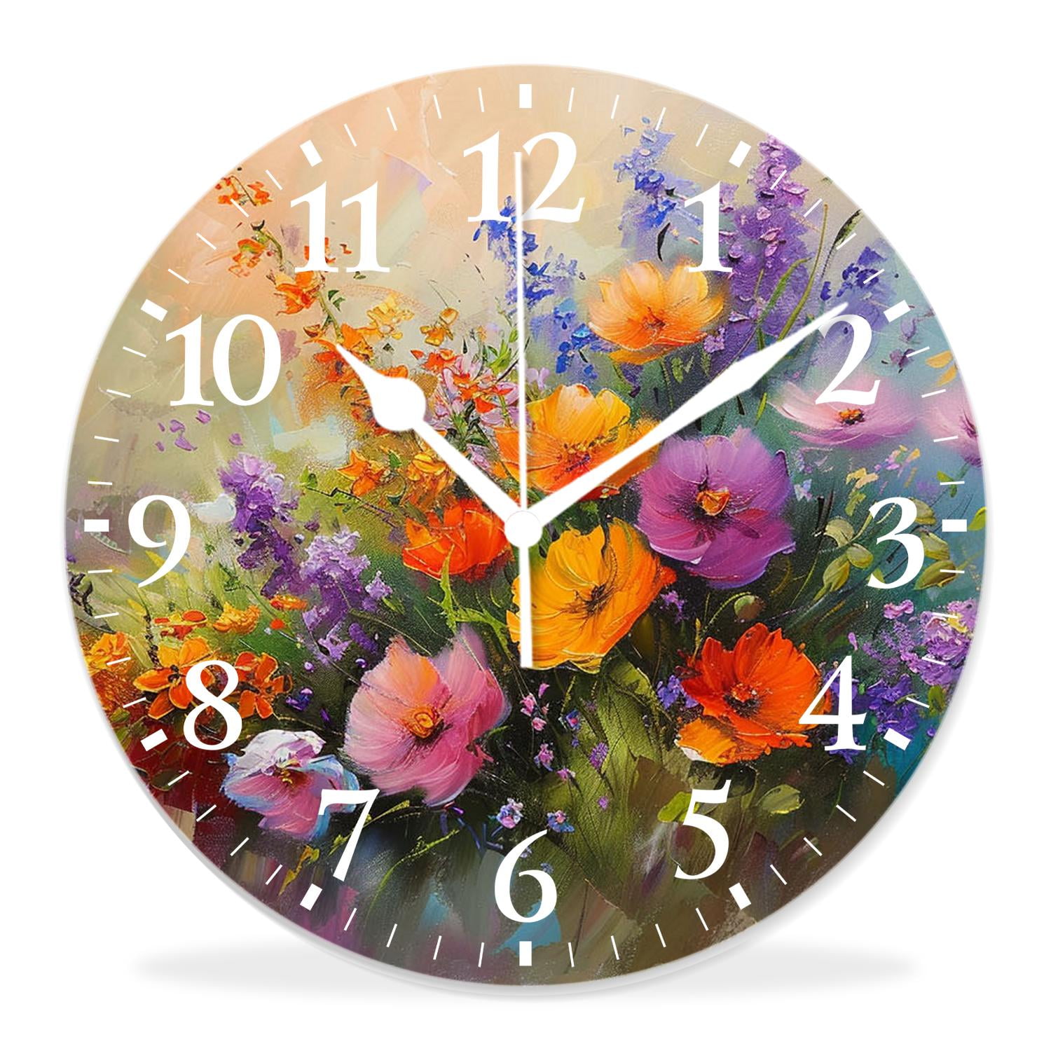 16 Inch Wall Clock Battery Operated Silent Clock Decorative for Office ...
