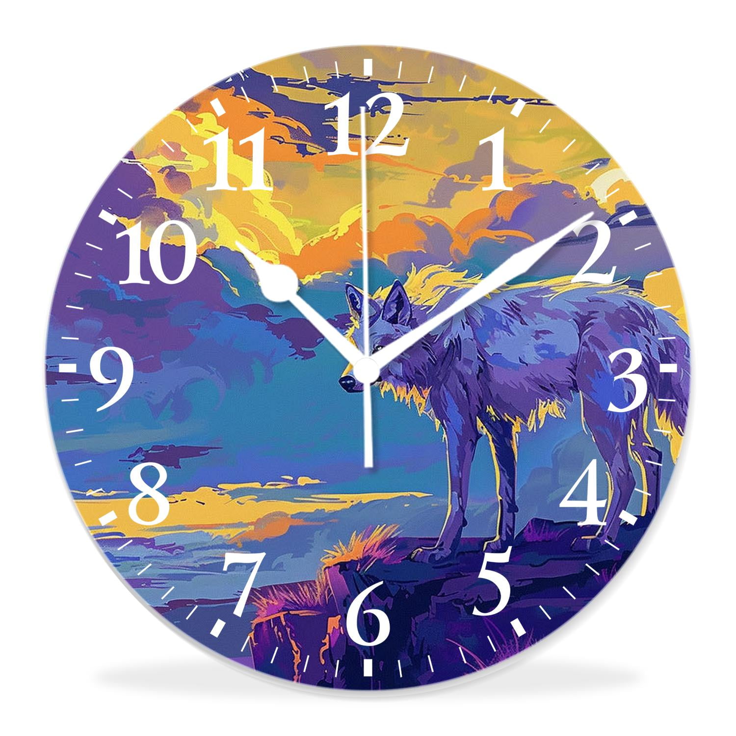 16 Inch Wall Clock Battery Operated Silent Clock Decorative for Office ...