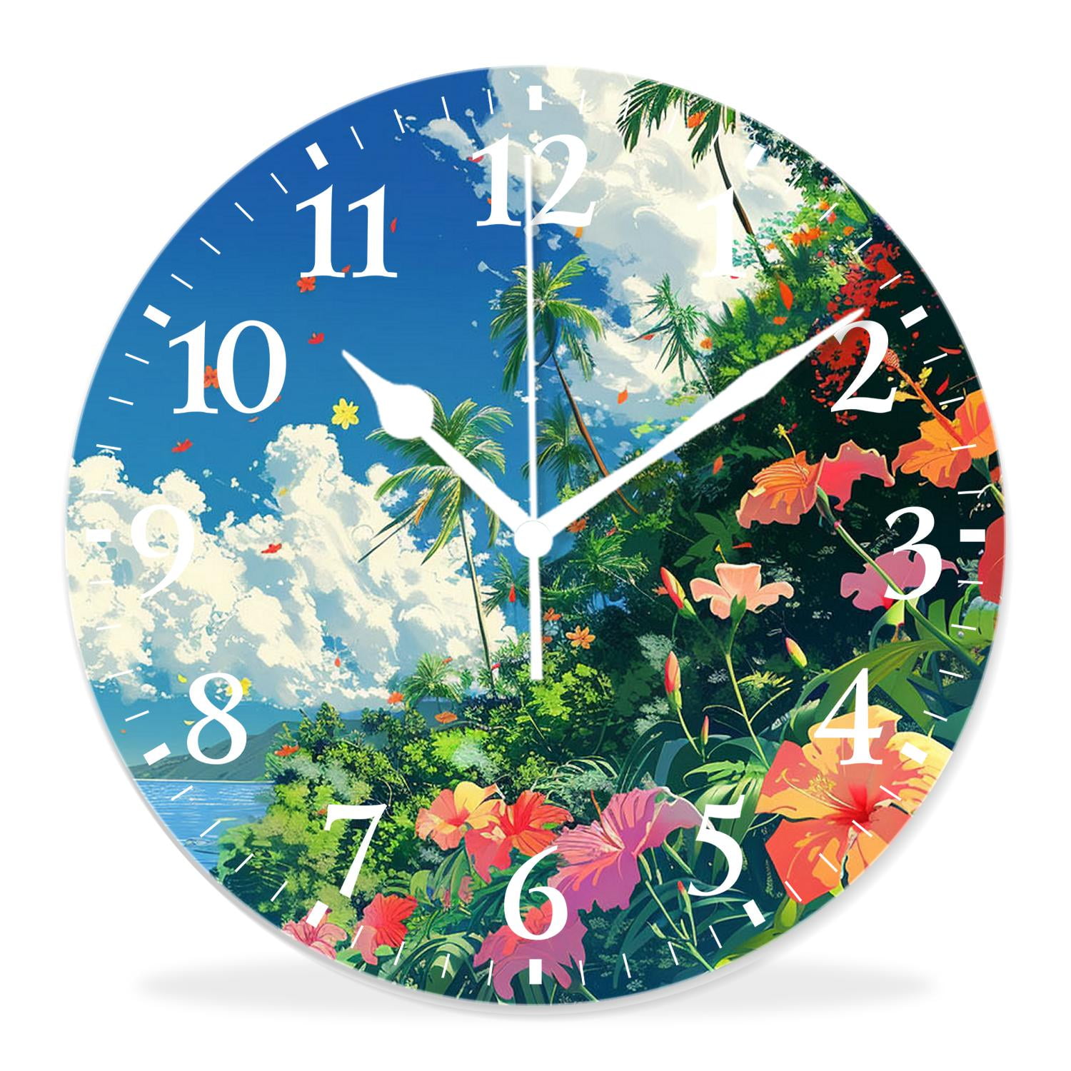 16 Inch Wall Clock Battery Operated Silent Clock Decorative for Office ...