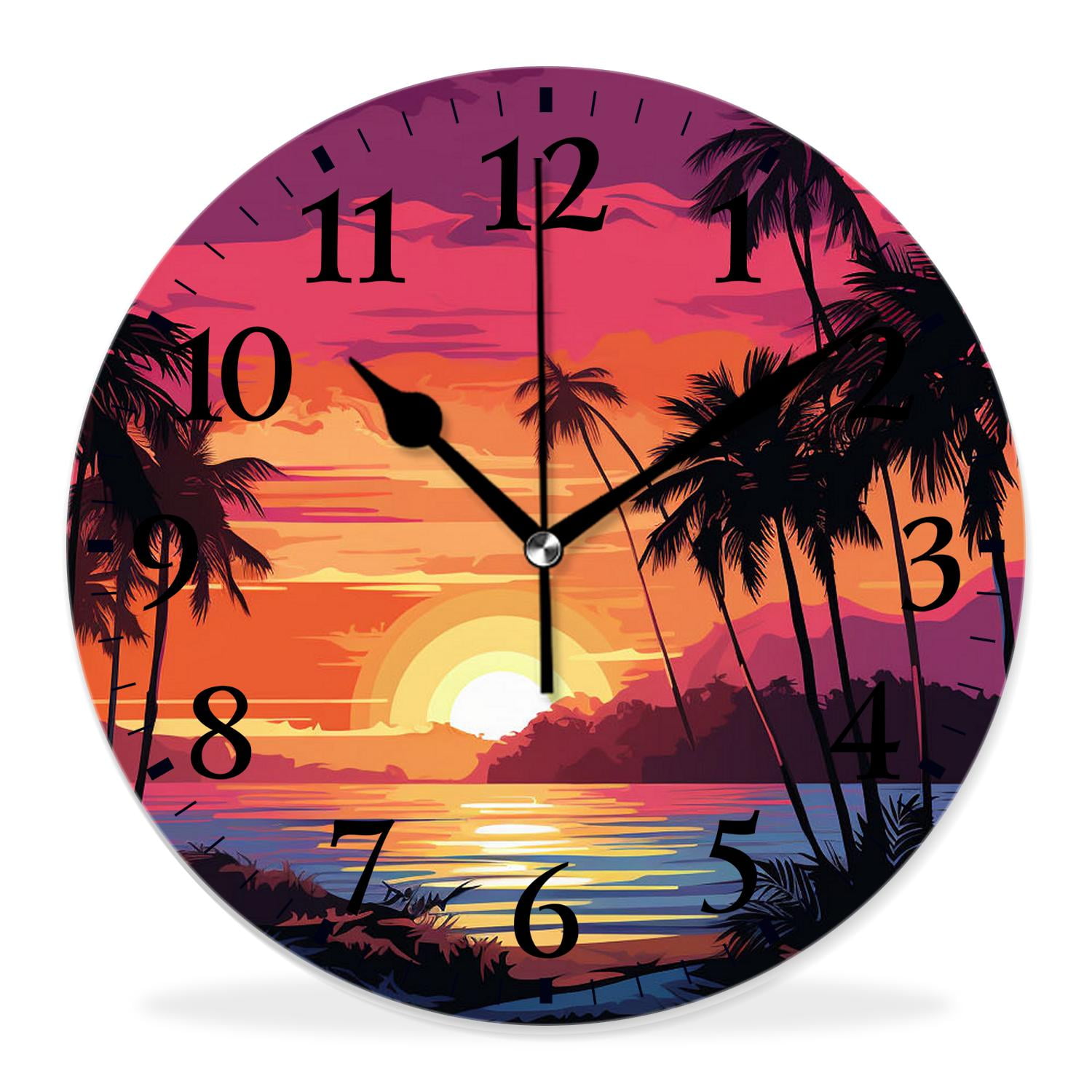 16 Inch Wall Clock Battery Operated Silent Clock Decorative for Office ...