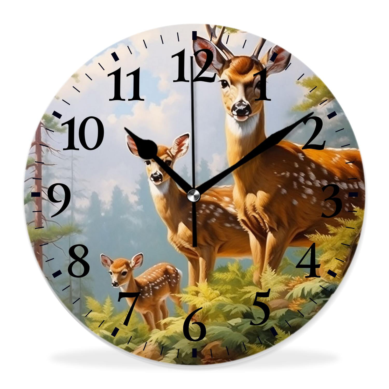 16 Inch Wall Clock Battery Operated Silent Clock Decorative for Office ...