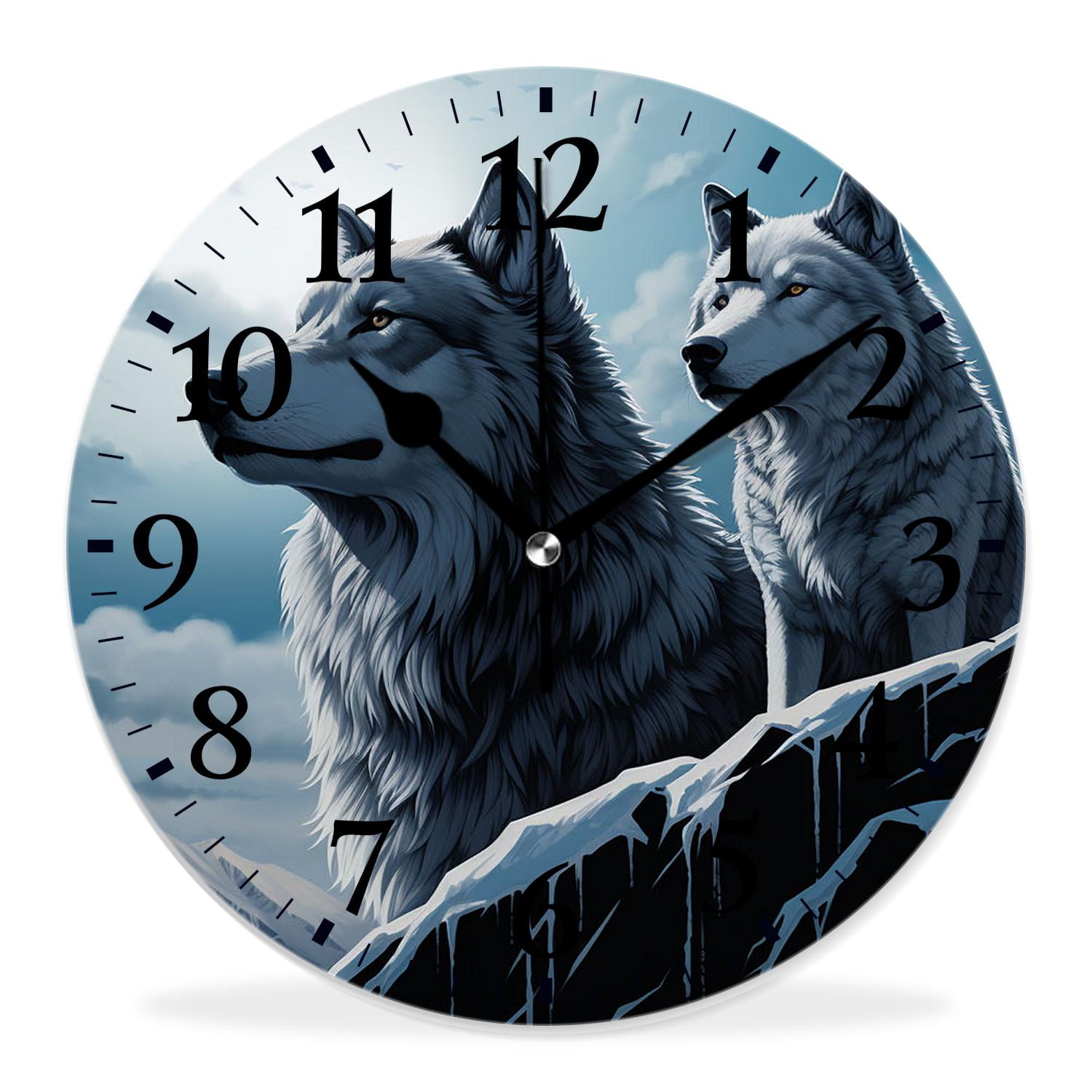 16 Inch Wall Clock Battery Operated Silent Clock Decorative for Office ...