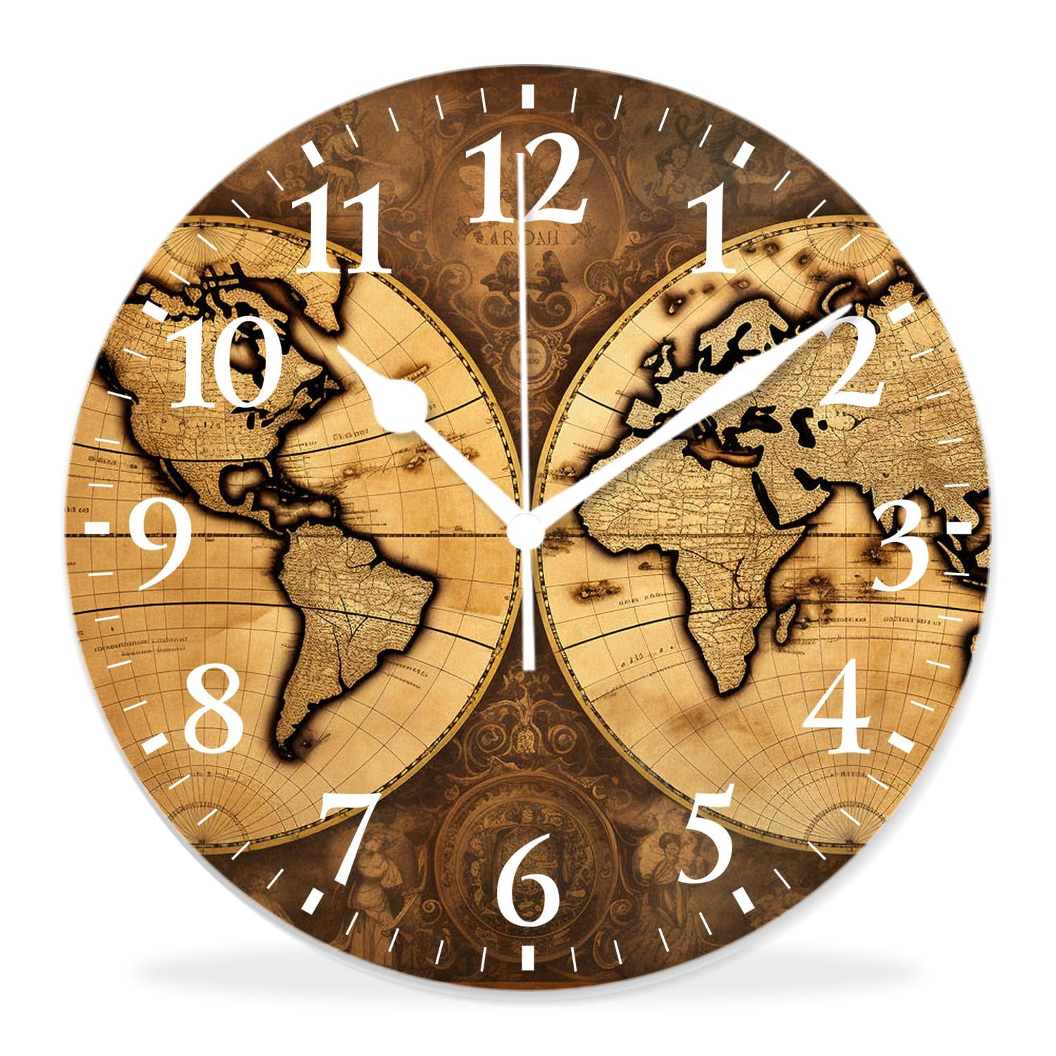 16 Inch Wall Clock Battery Operated Silent Clock Decorative for Office ...