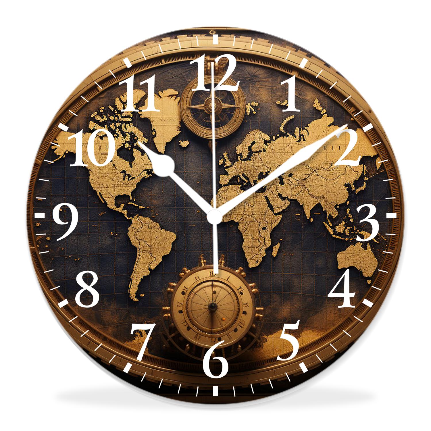 16 Inch Wall Clock Battery Operated Silent Clock Decorative for Office ...