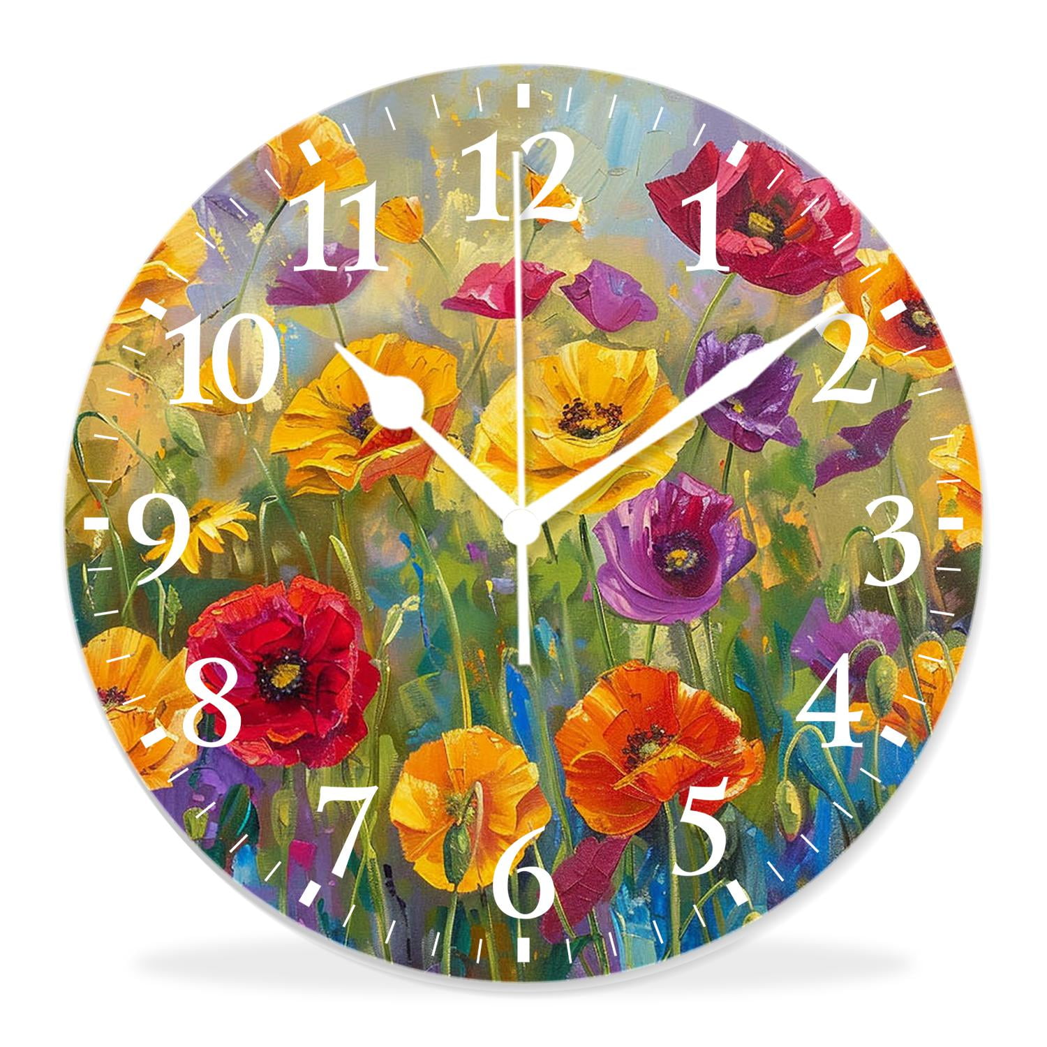 16 Inch Wall Clock Battery Operated Silent Clock Decorative for Office ...