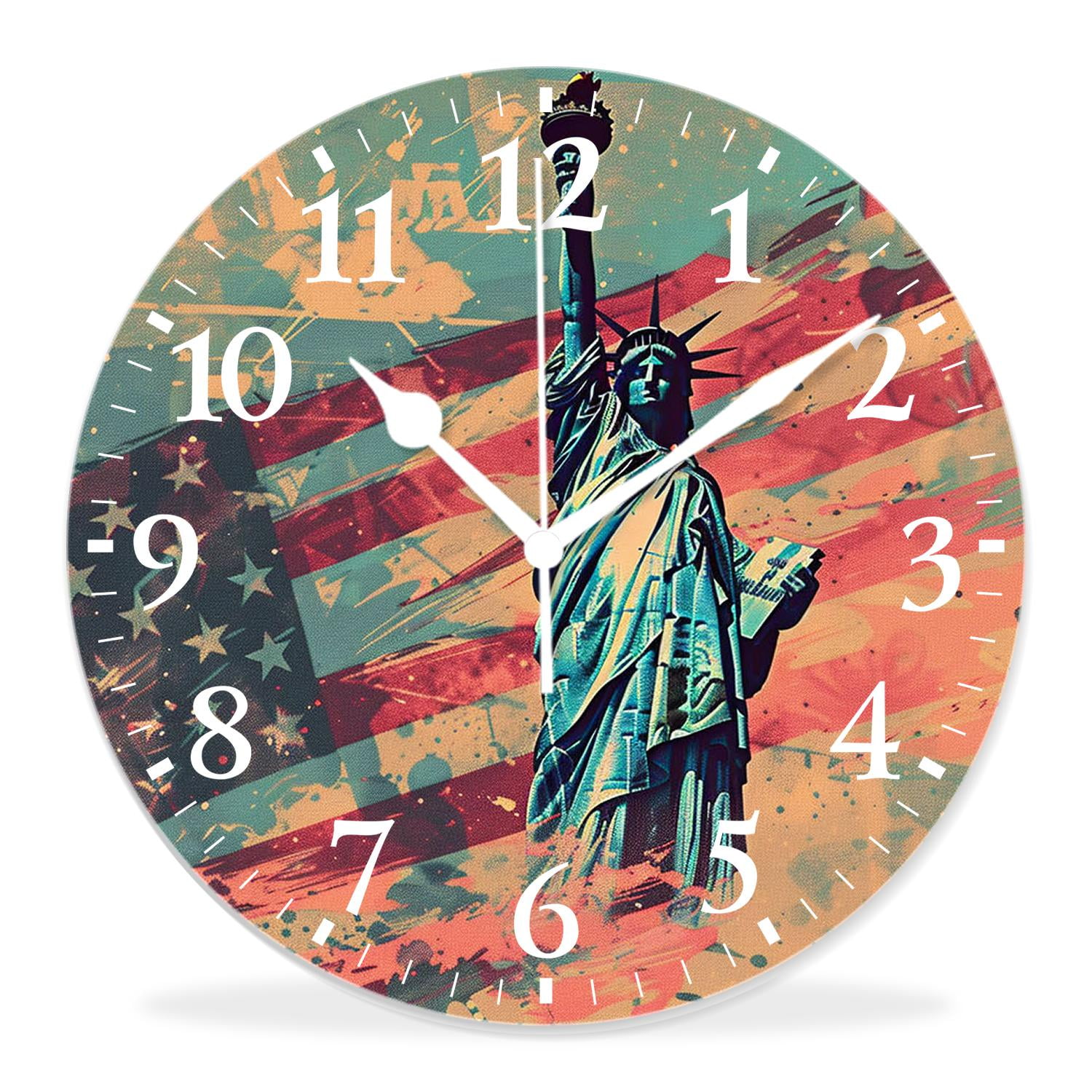 16 Inch Wall Clock Battery Operated Silent Clock Decorative for Office ...