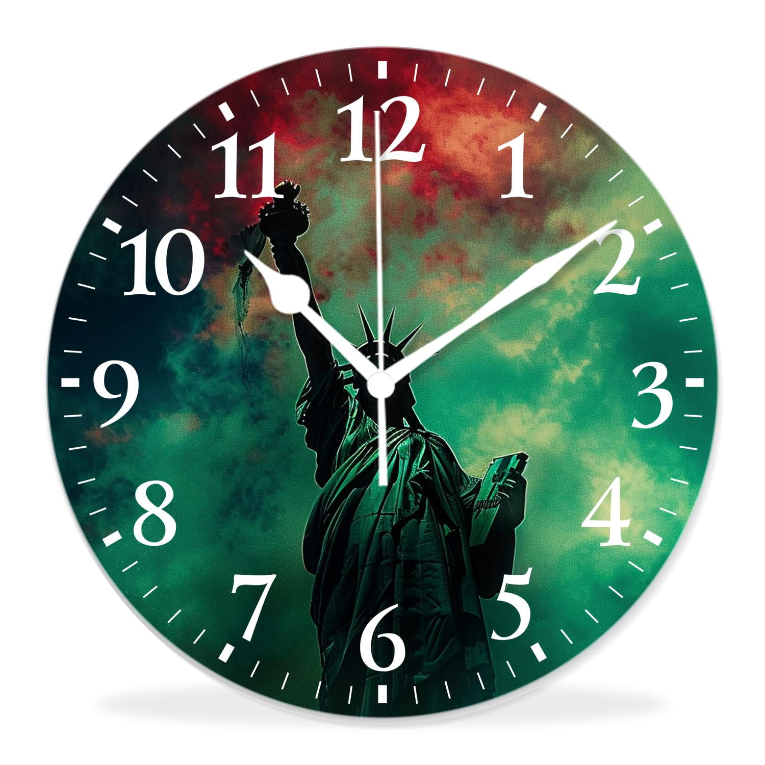 16 Inch Wall Clock Battery Operated Silent Clock Decorative for Office ...