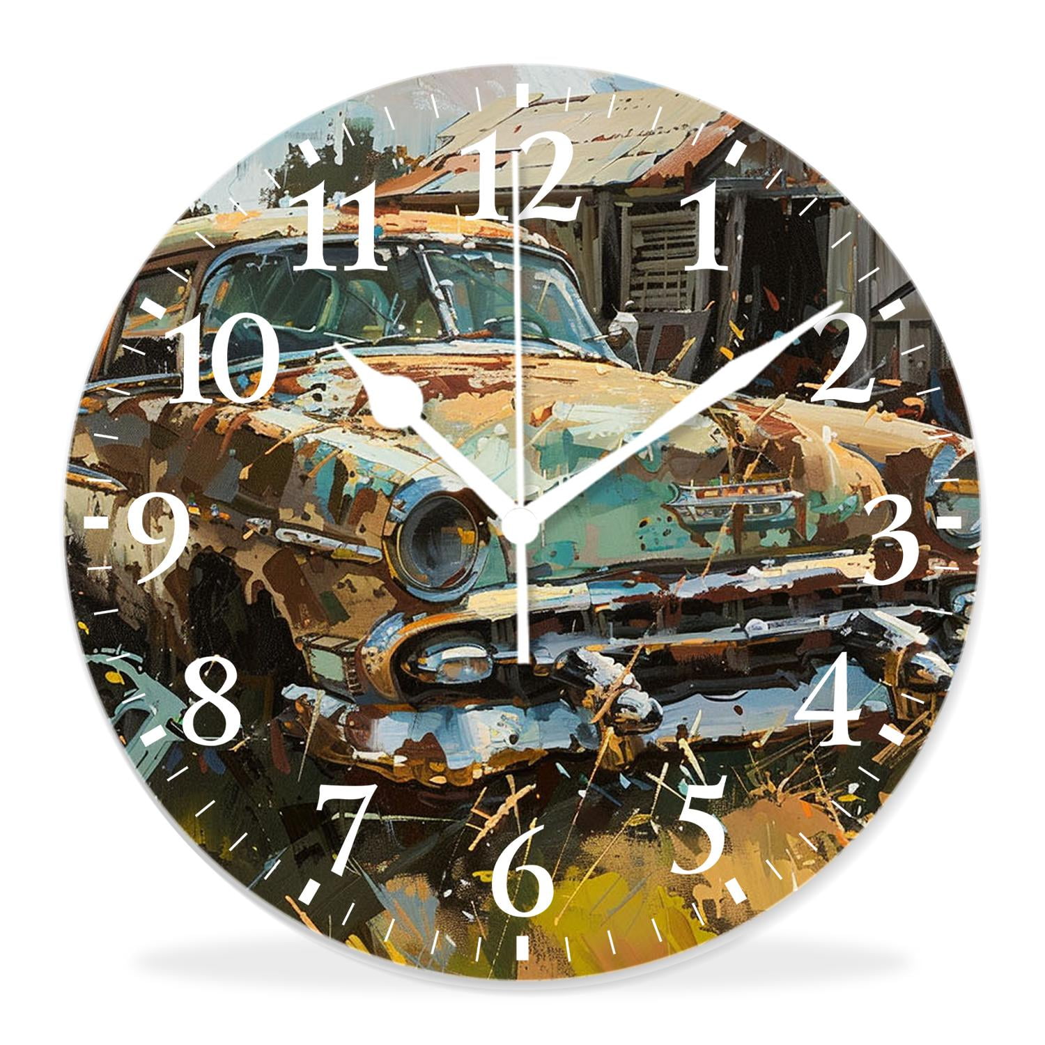 16 Inch Wall Clock Battery Operated Silent Clock Decorative for Office ...