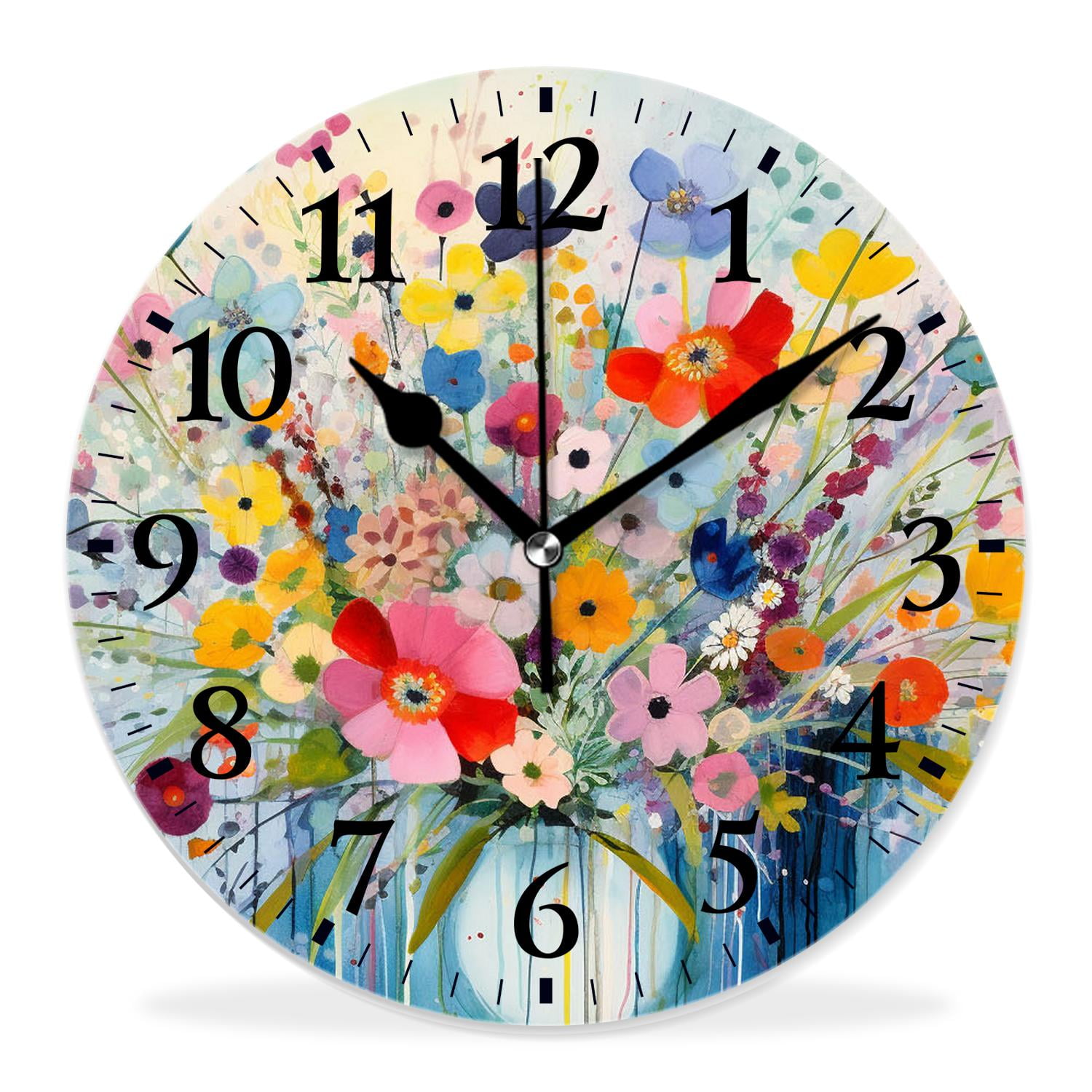 16 Inch Wall Clock Battery Operated Silent Clock Decorative for Office ...