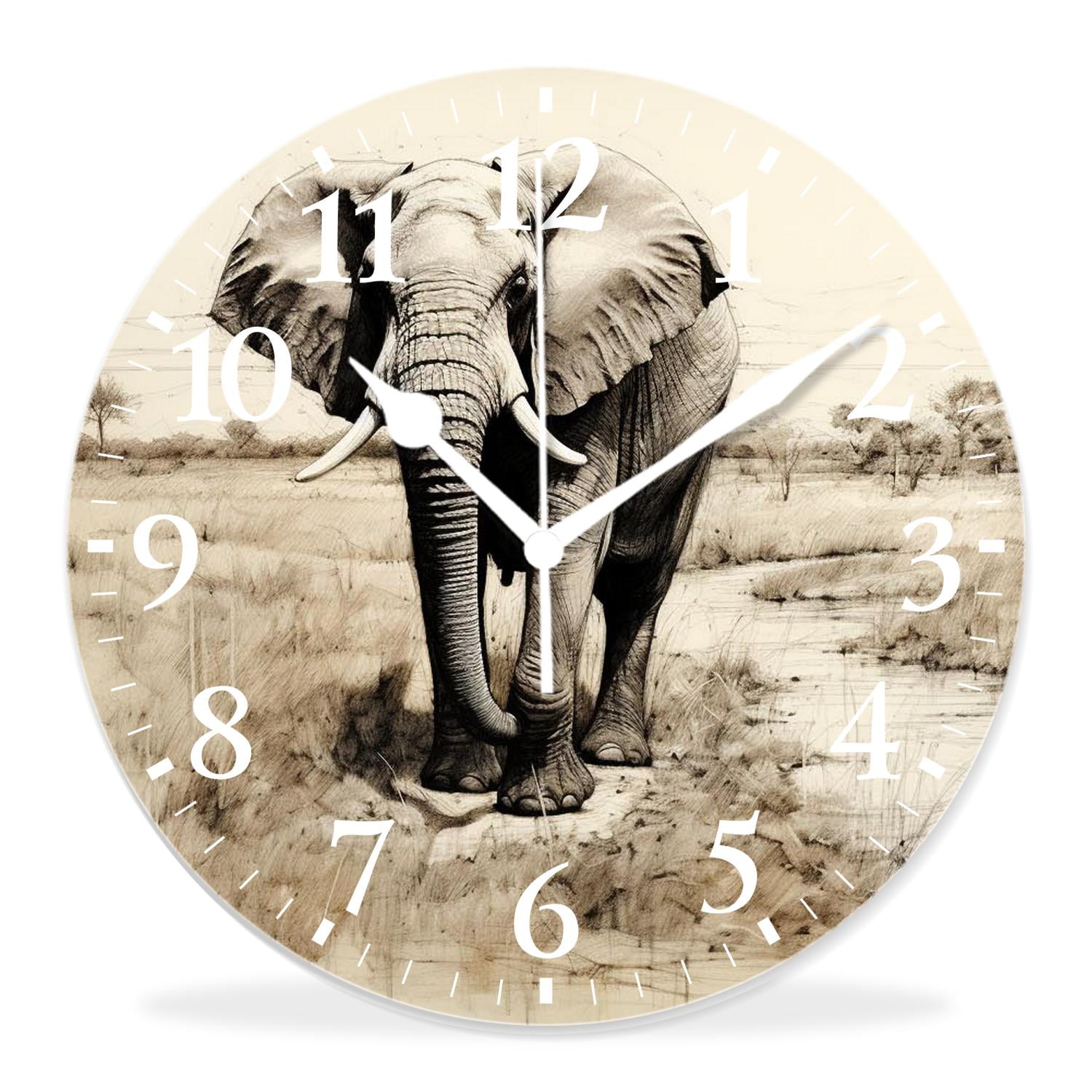 16 Inch Wall Clock Battery Operated Silent Clock Decorative for Office ...