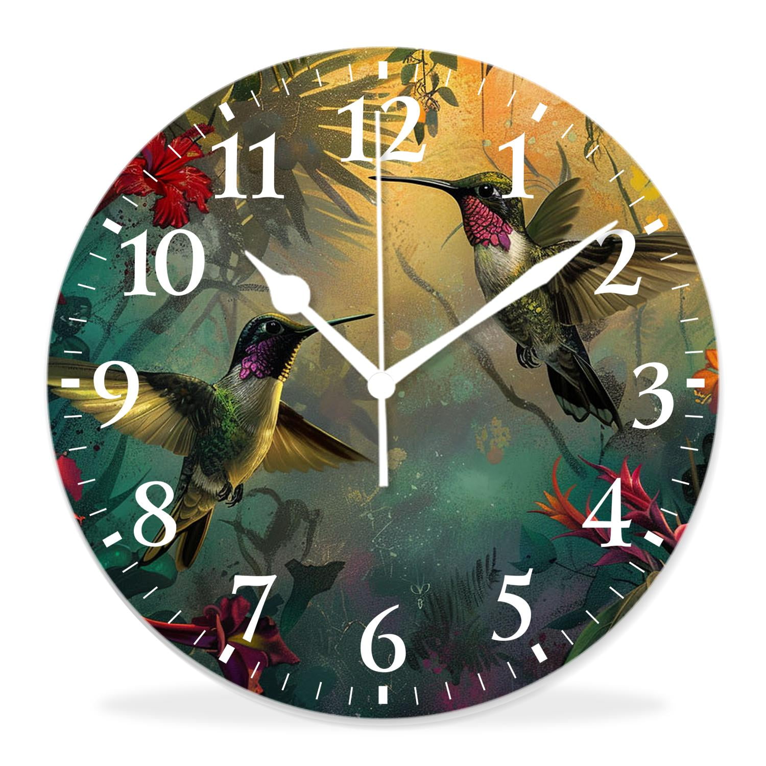 16 Inch Wall Clock Battery Operated Silent Clock Decorative for Office ...