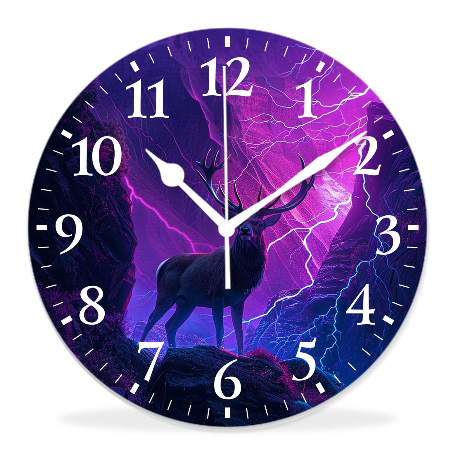16 Inch Wall Clock Battery Operated Silent Clock Decorative for Office ...