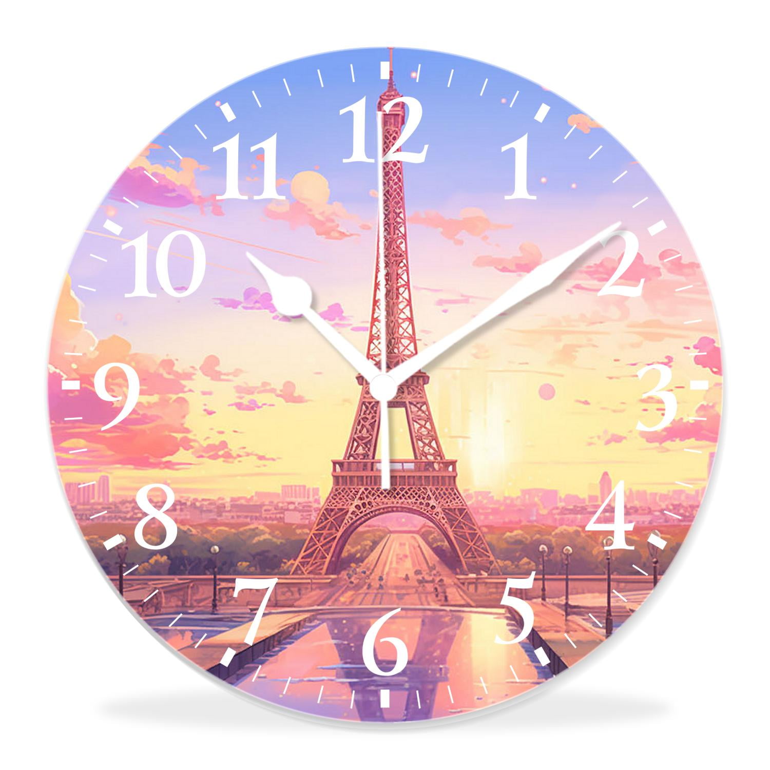 16 Inch Wall Clock Battery Operated Silent Clock Decorative for Office ...