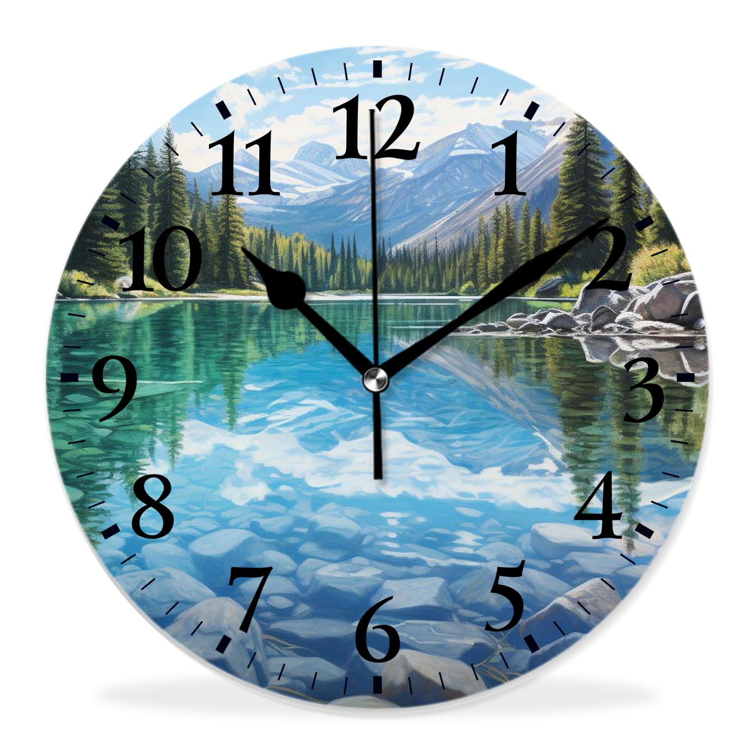 16 Inch Wall Clock Battery Operated Silent Clock Decorative for Office ...