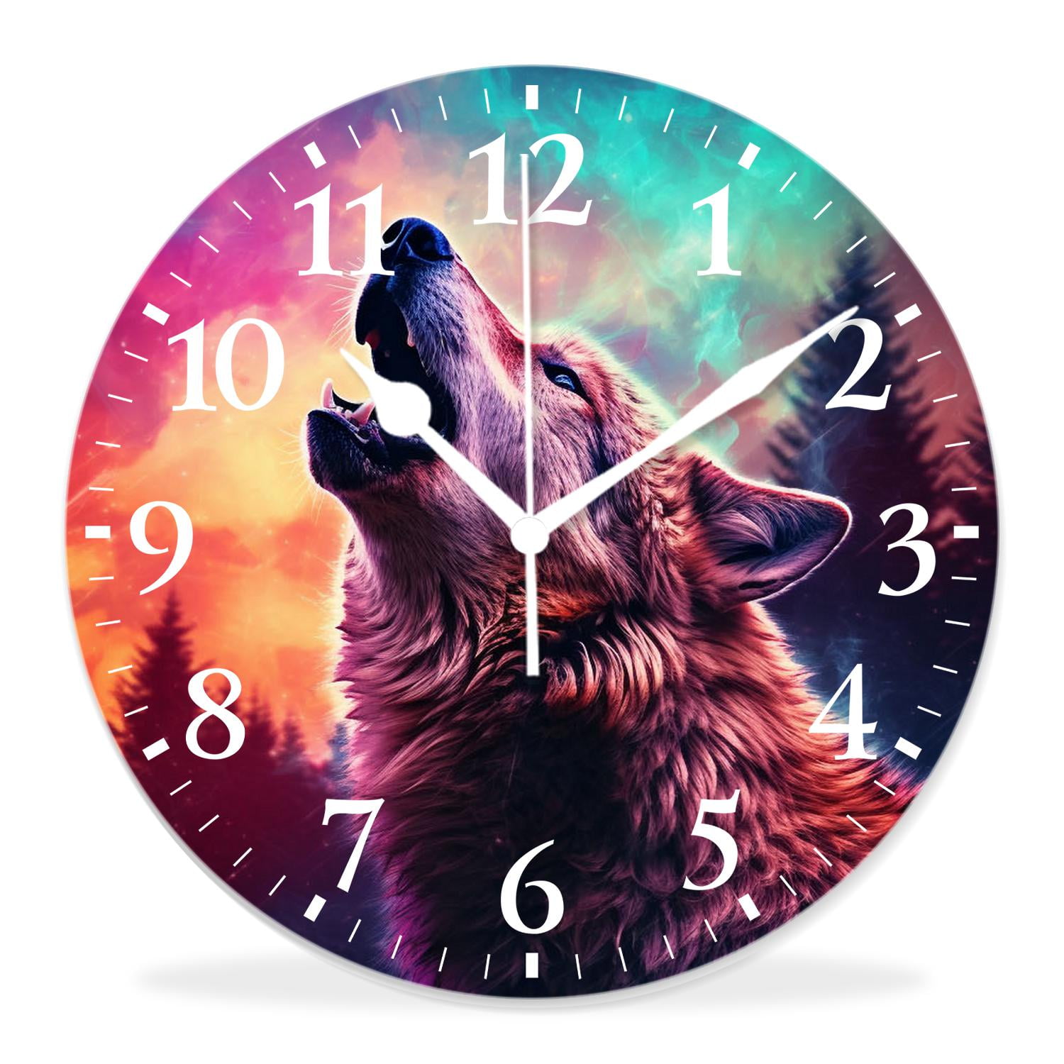 16 Inch Wall Clock Battery Operated Silent Clock Decorative for Office ...