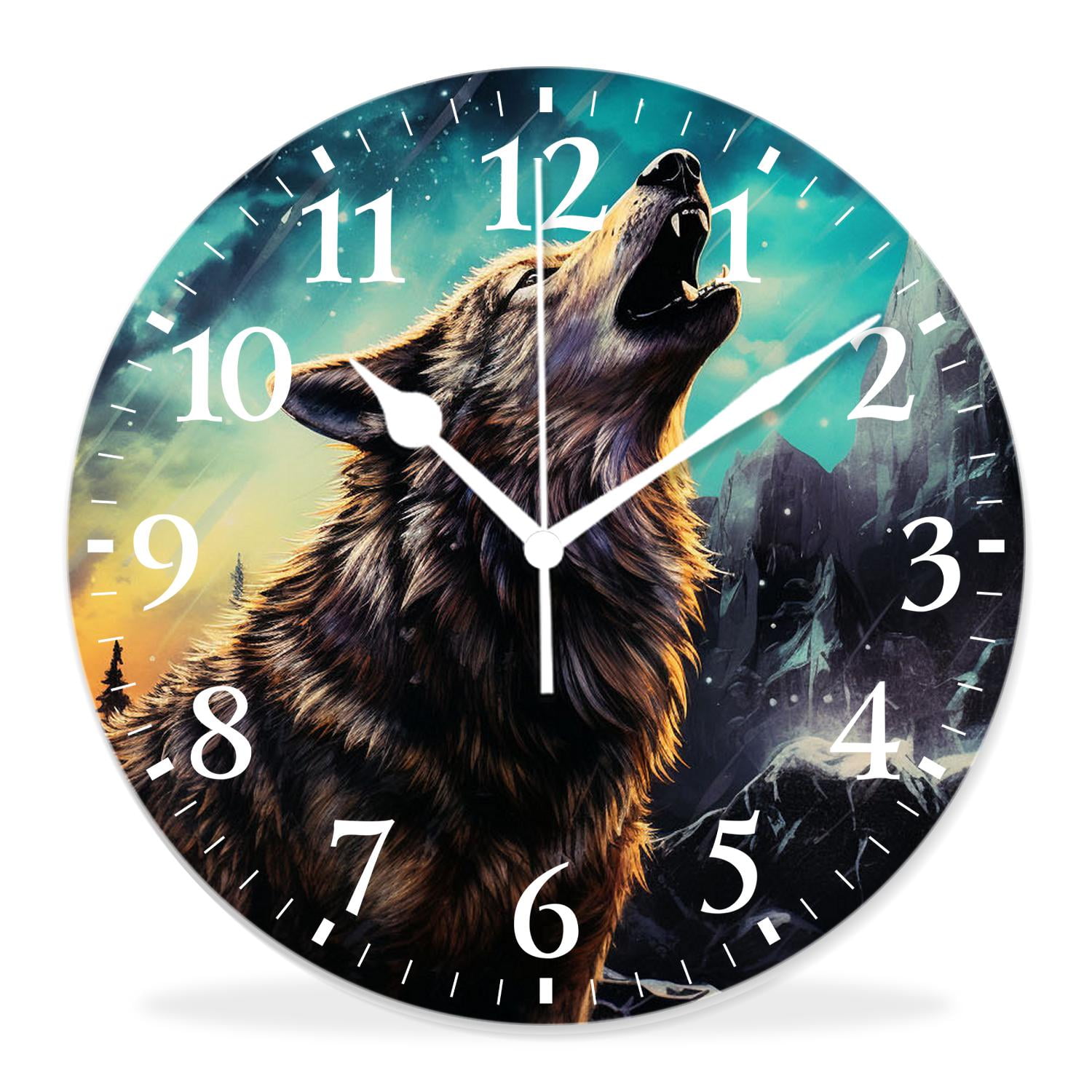 16 Inch Wall Clock Battery Operated Silent Clock Decorative for Office ...