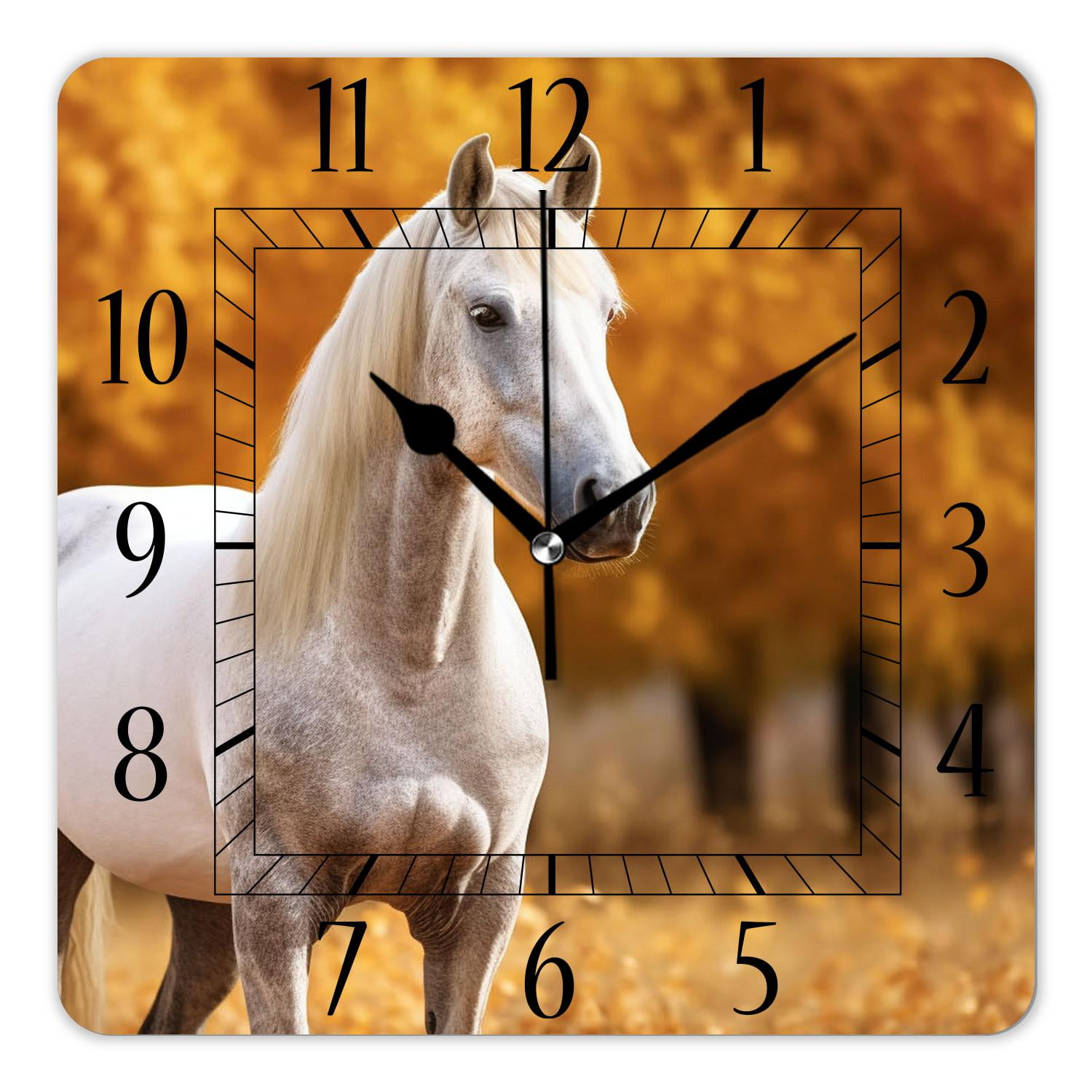 16 Inch Wall Clock Battery Operated Square Clock Decorative for Office ...