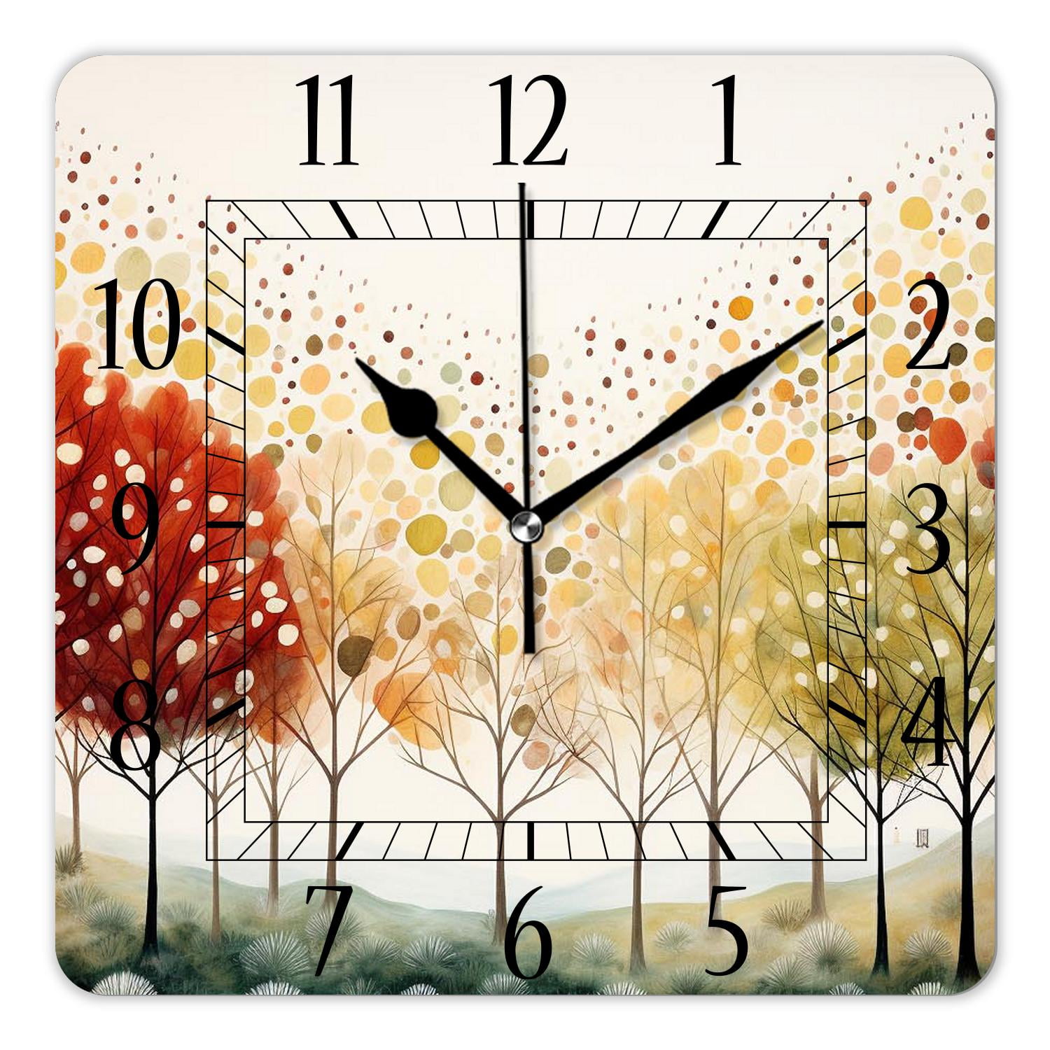 16 Inch Wall Clock Battery Operated Square Clock Decorative for Office ...
