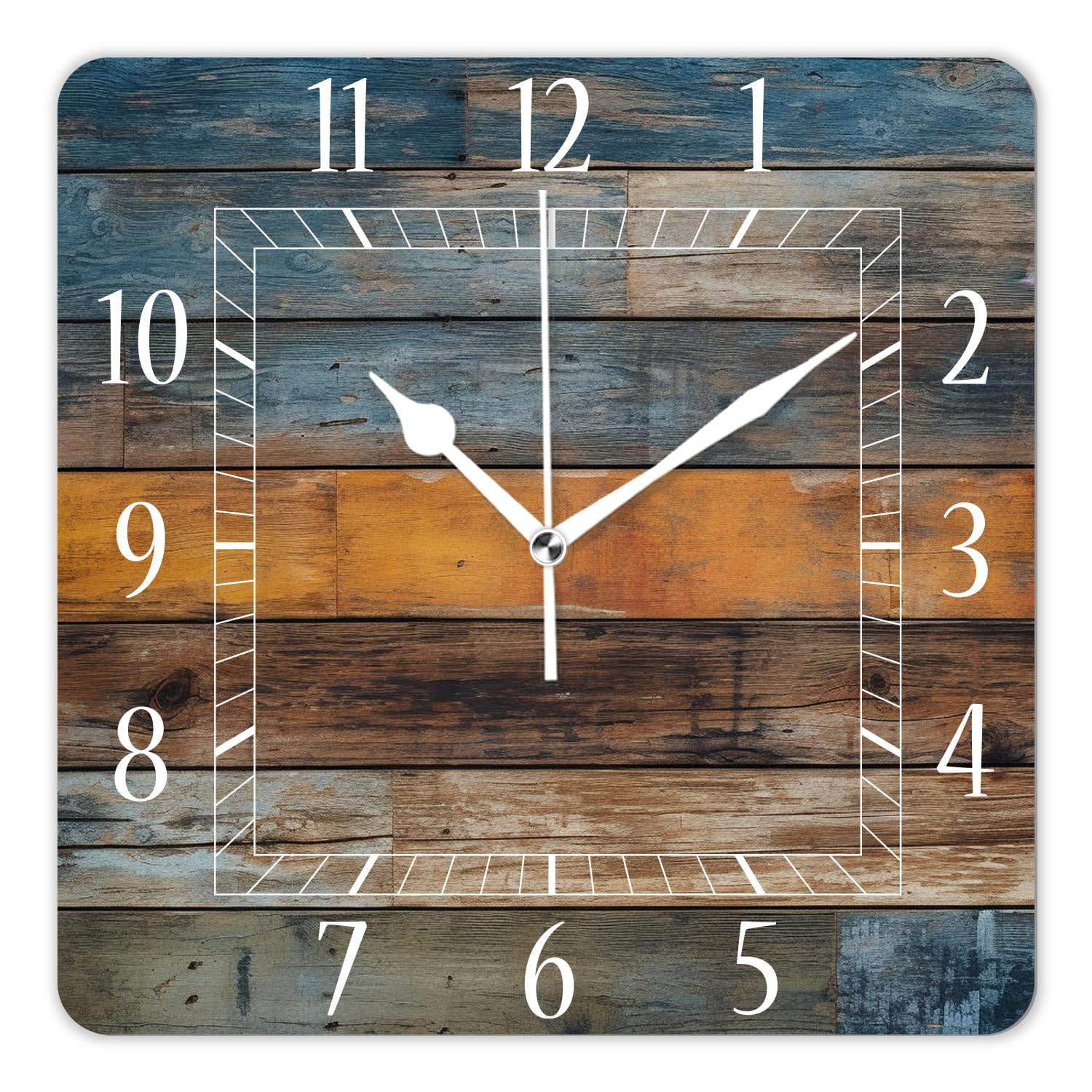 16 Inch Wall Clock Battery Operated Square Clock Decorative for Office ...