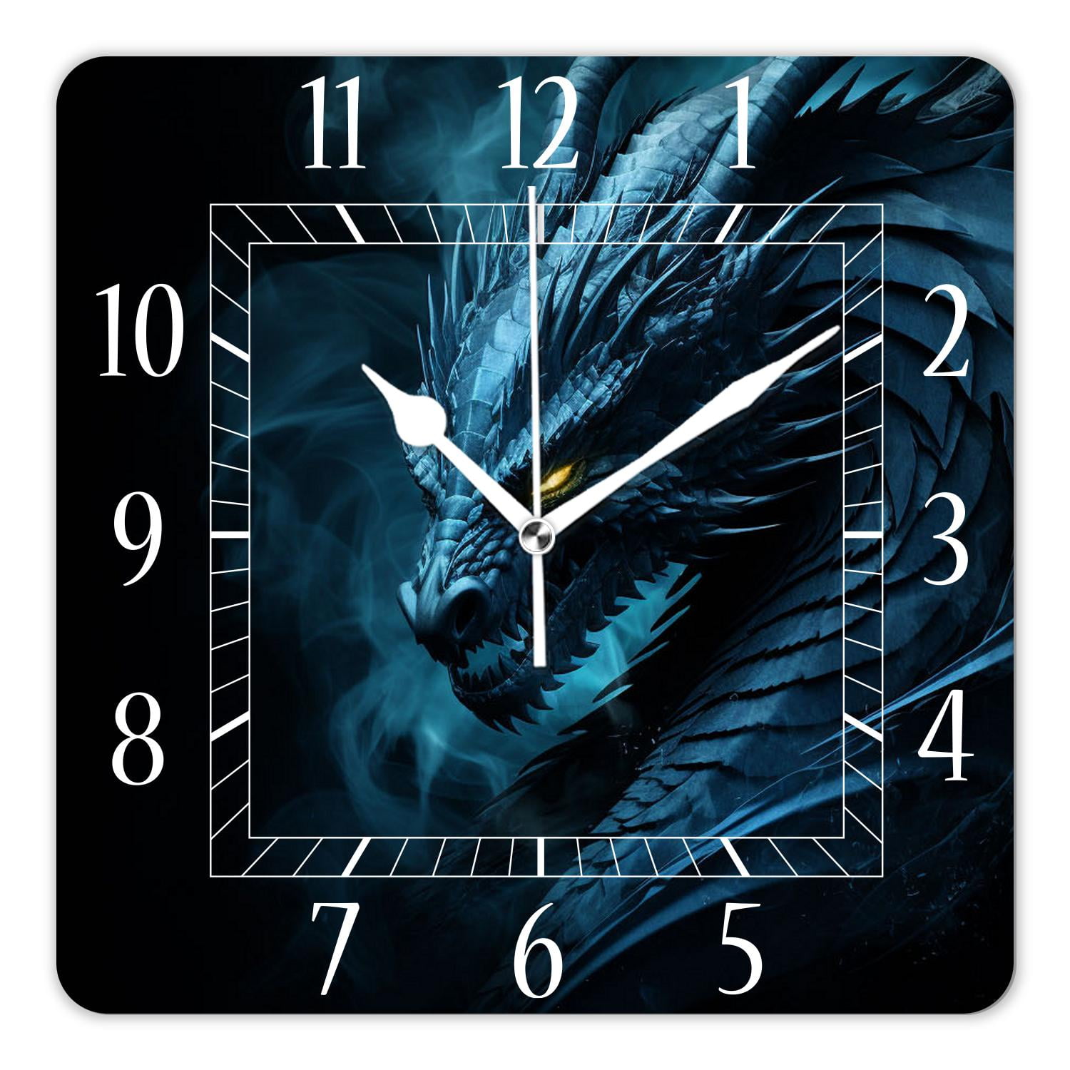 16 Inch Wall Clock Battery Operated Square Clock Decorative for Office ...