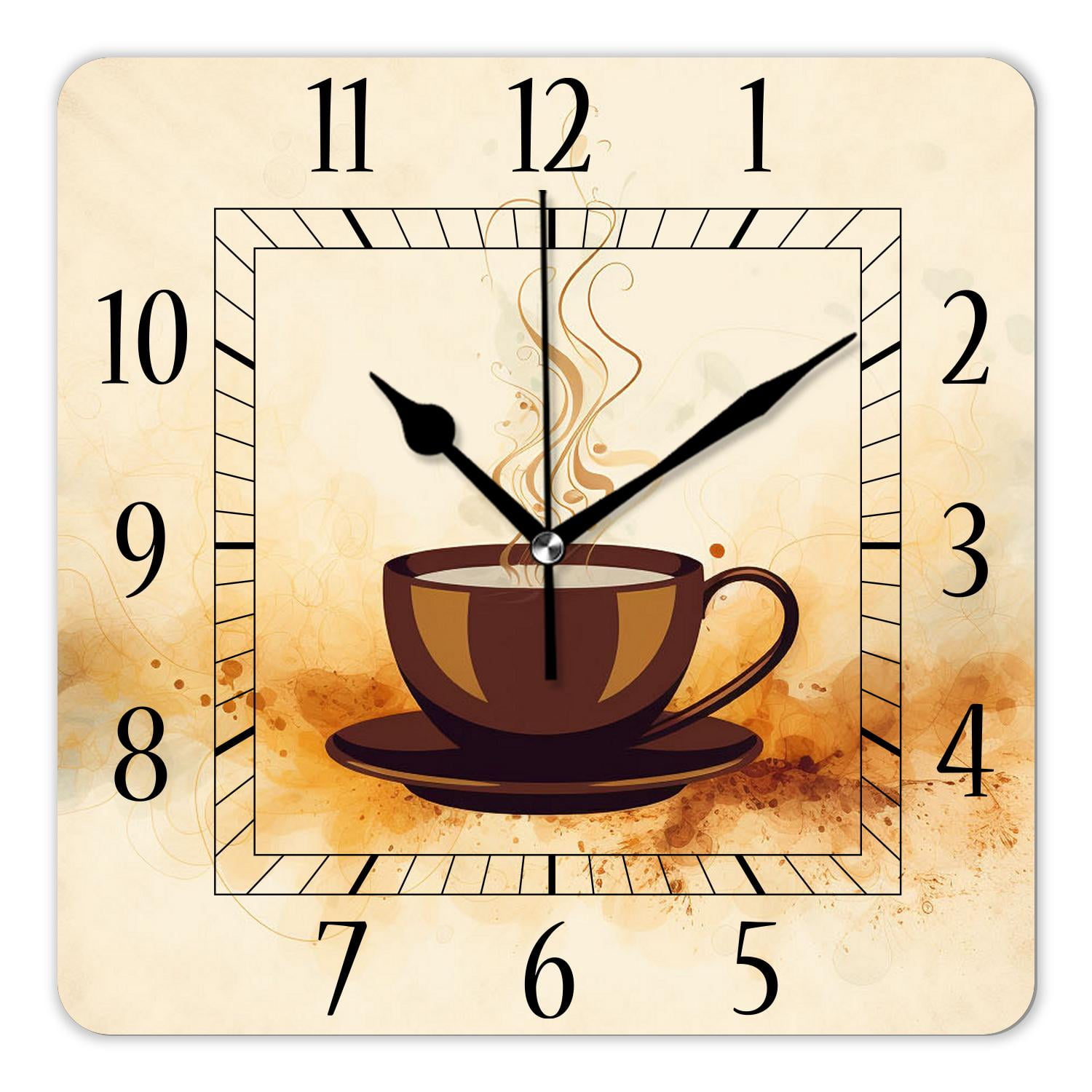 16 Inch Wall Clock Battery Operated Square Clock Decorative for Office ...