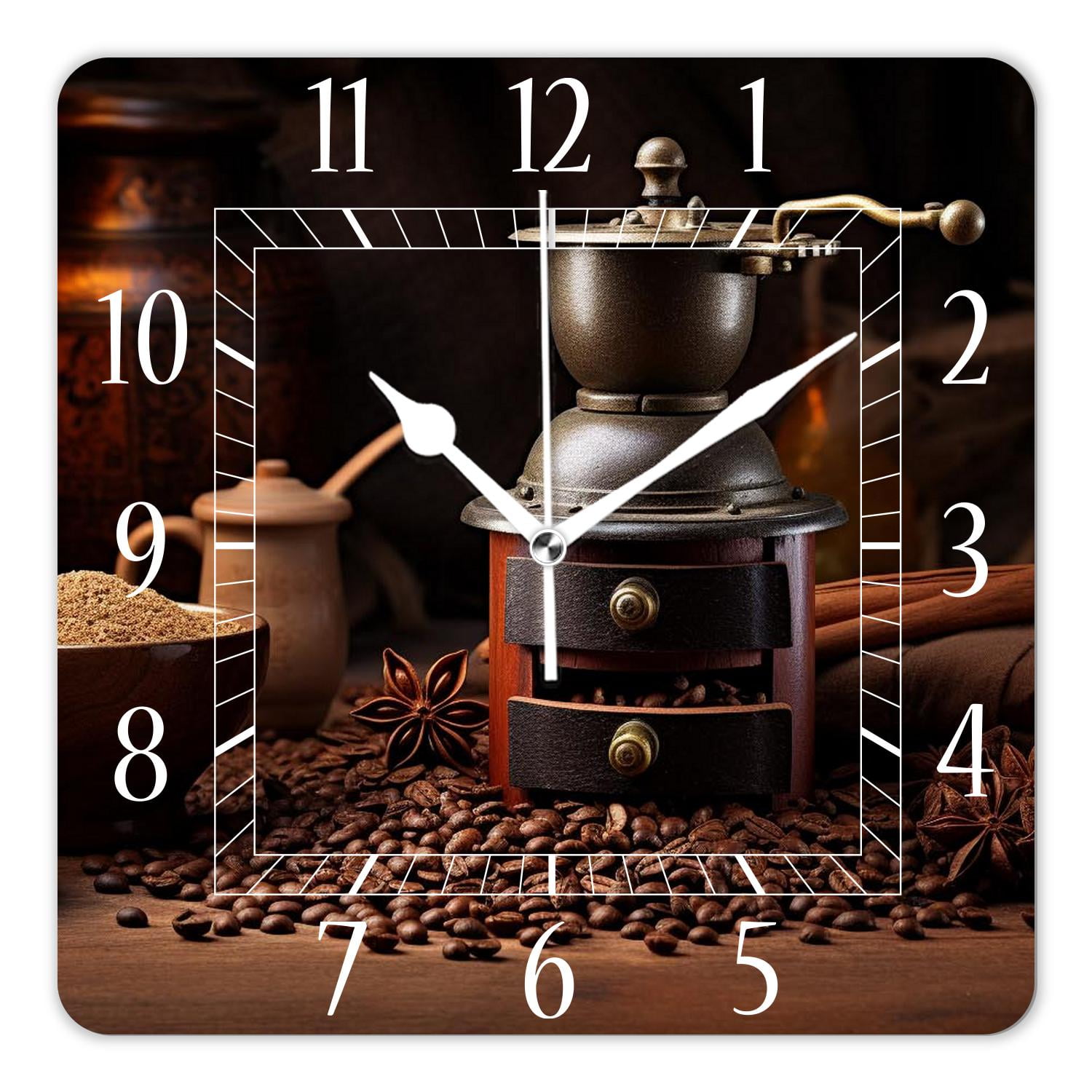 16 Inch Wall Clock Battery Operated Square Clock Decorative for Office ...