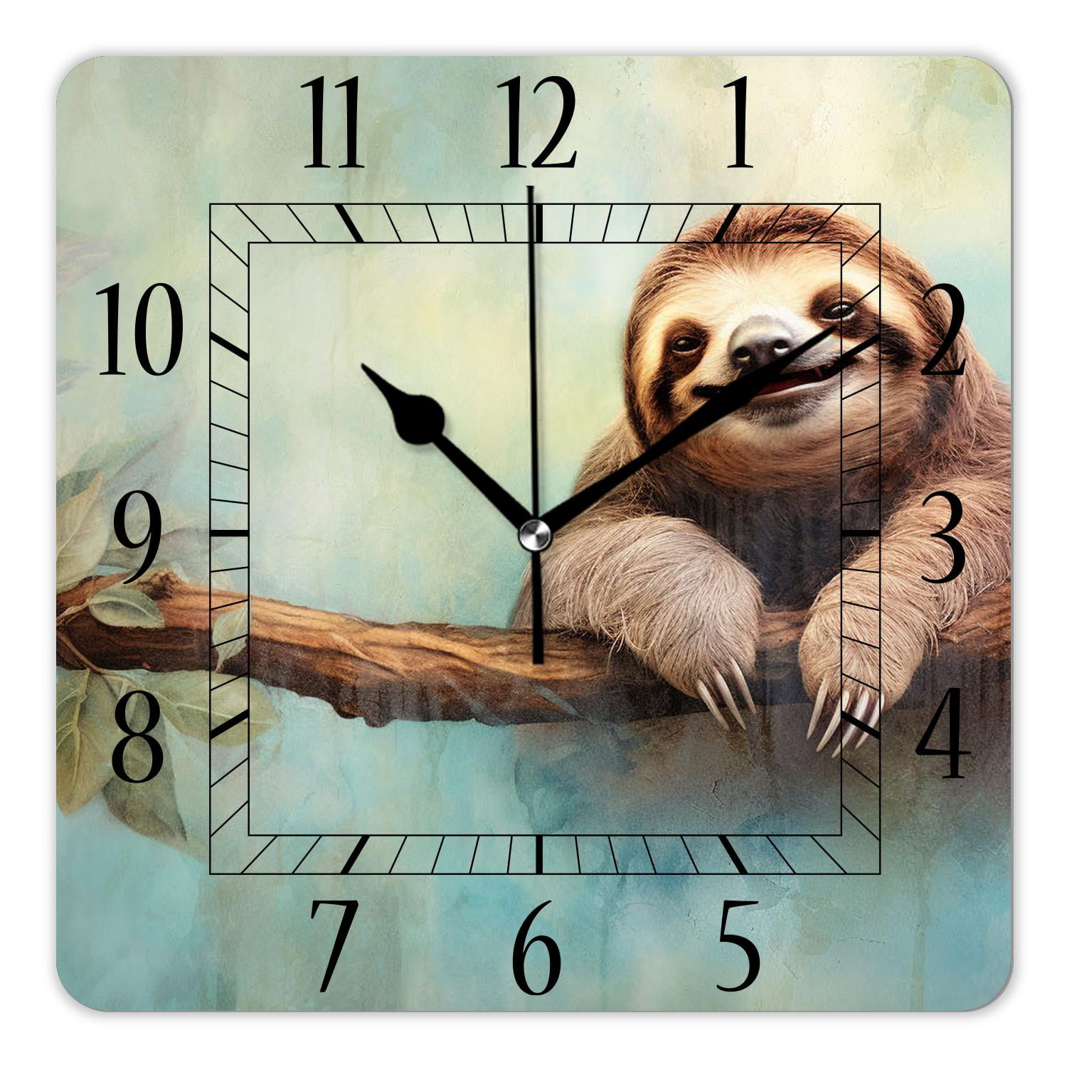 16 Inch Wall Clock Battery Operated Square Clock Decorative for Office ...