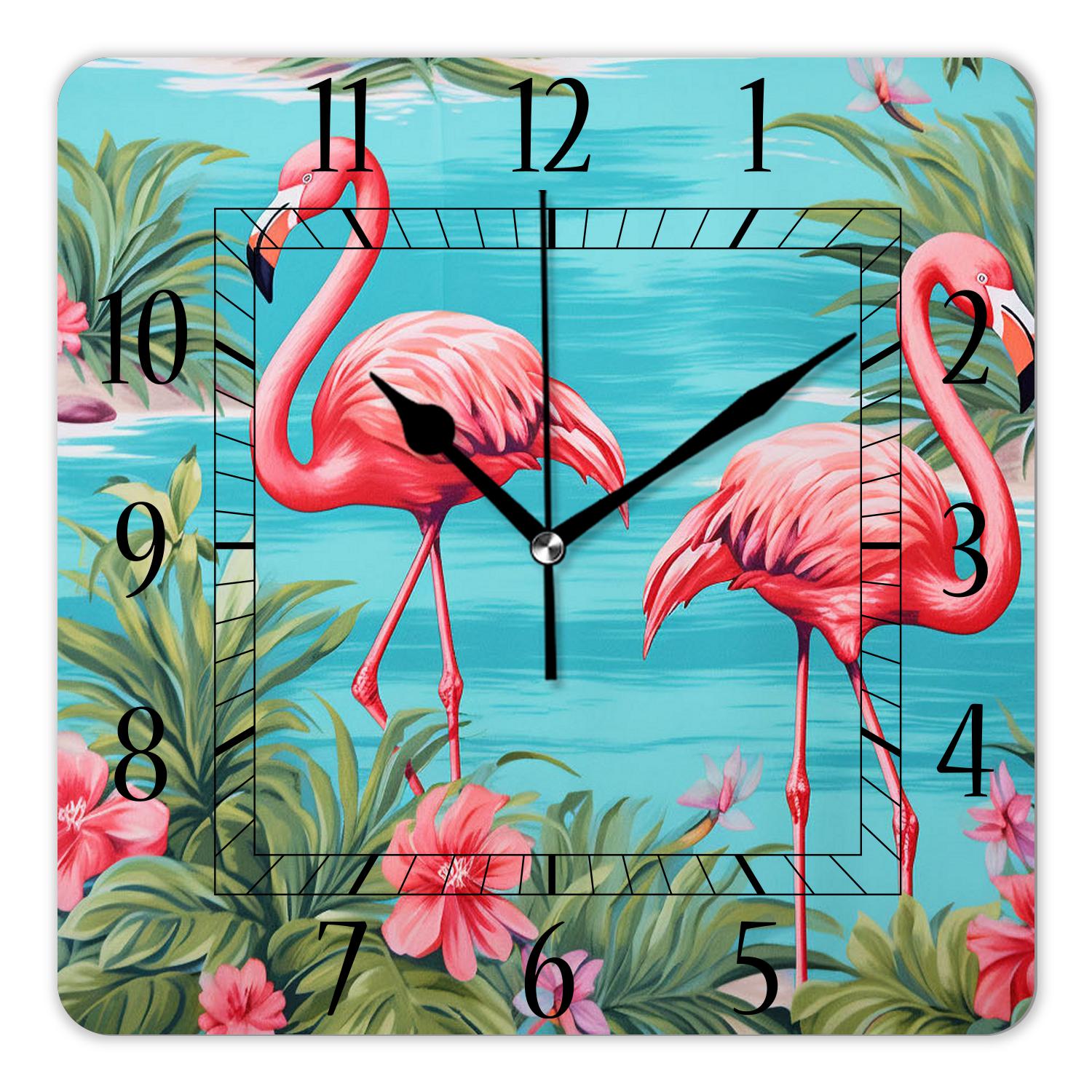 16 Inch Wall Clock Battery Operated Square Clock Decorative for Office ...