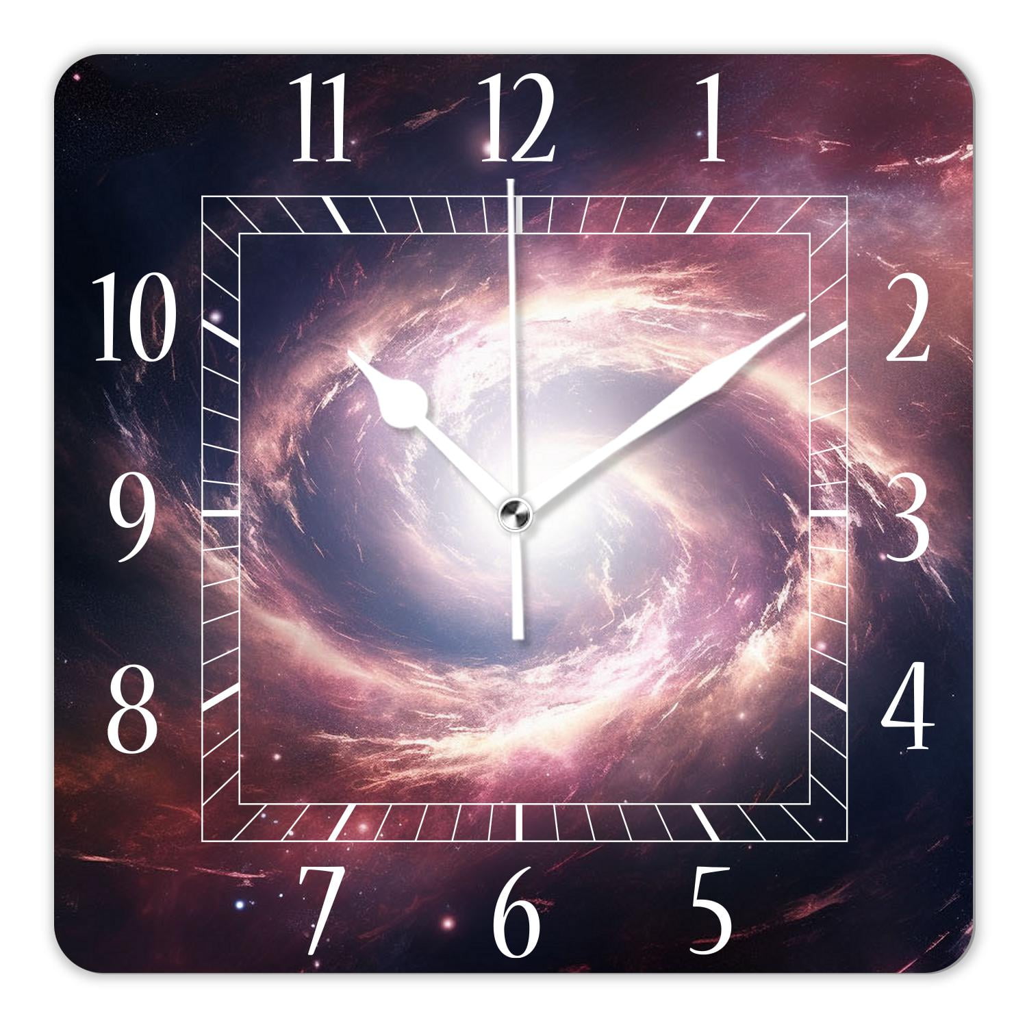 16 Inch Wall Clock Battery Operated Square Clock Decorative for Office ...